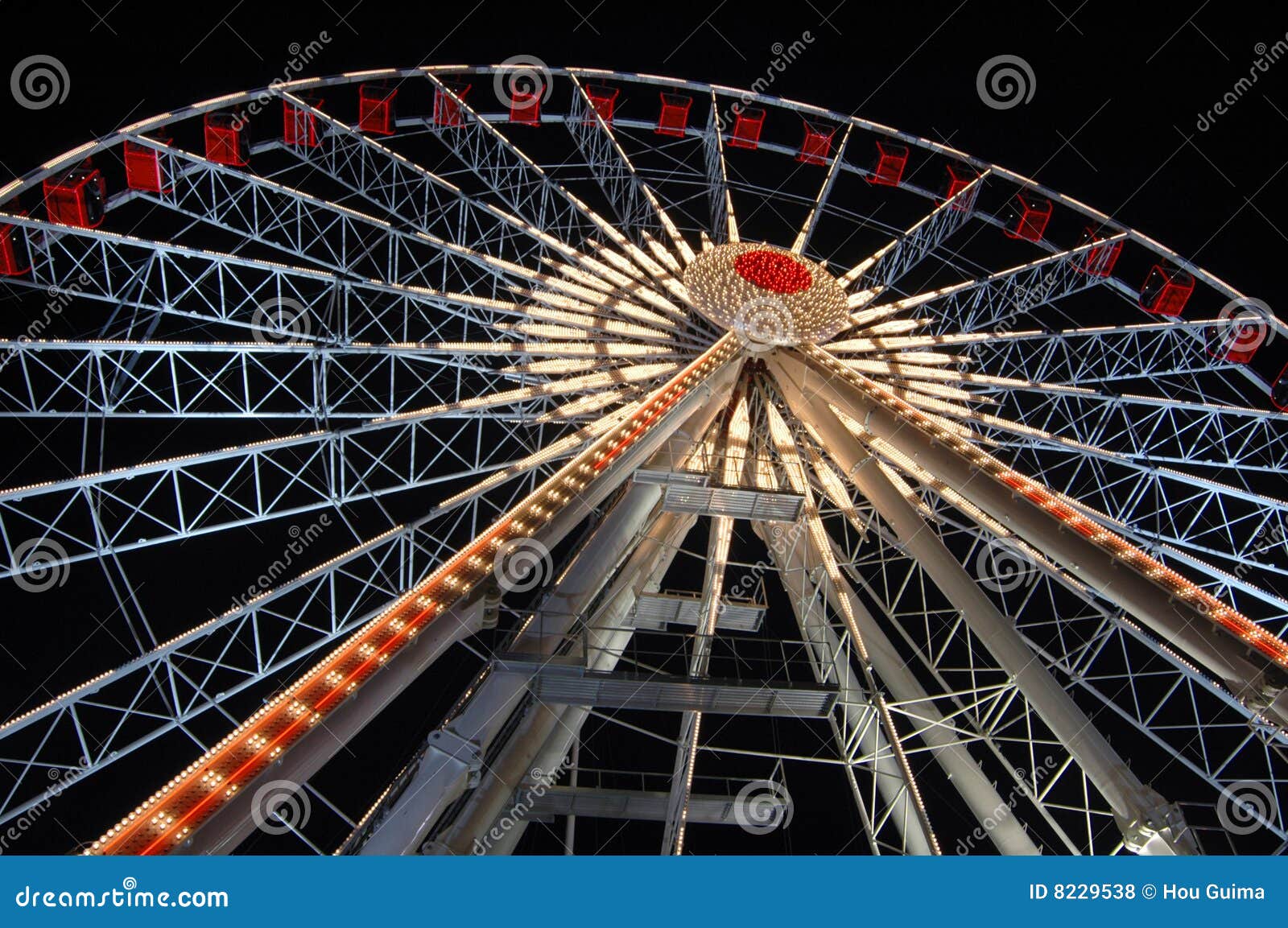 Ferris wheel at night stock photo. Image of colorful, park - 8229538