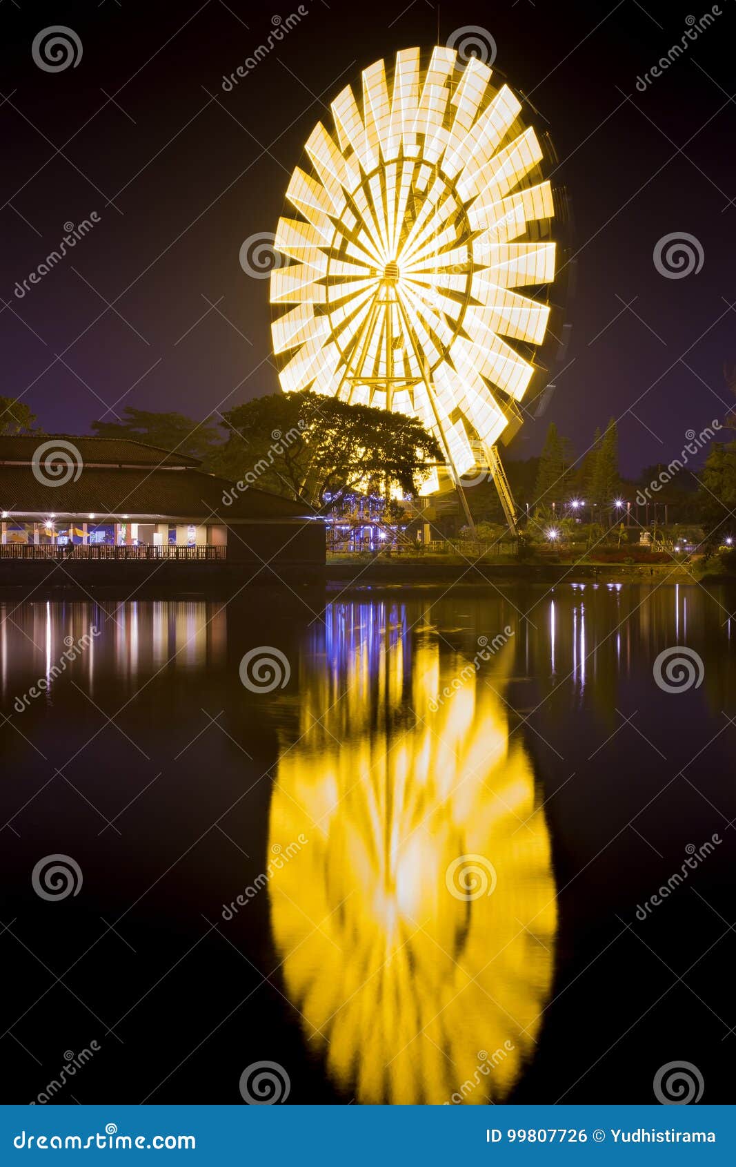 Ferris Wheel at Night Background Stock Photo - Image of attraction ...