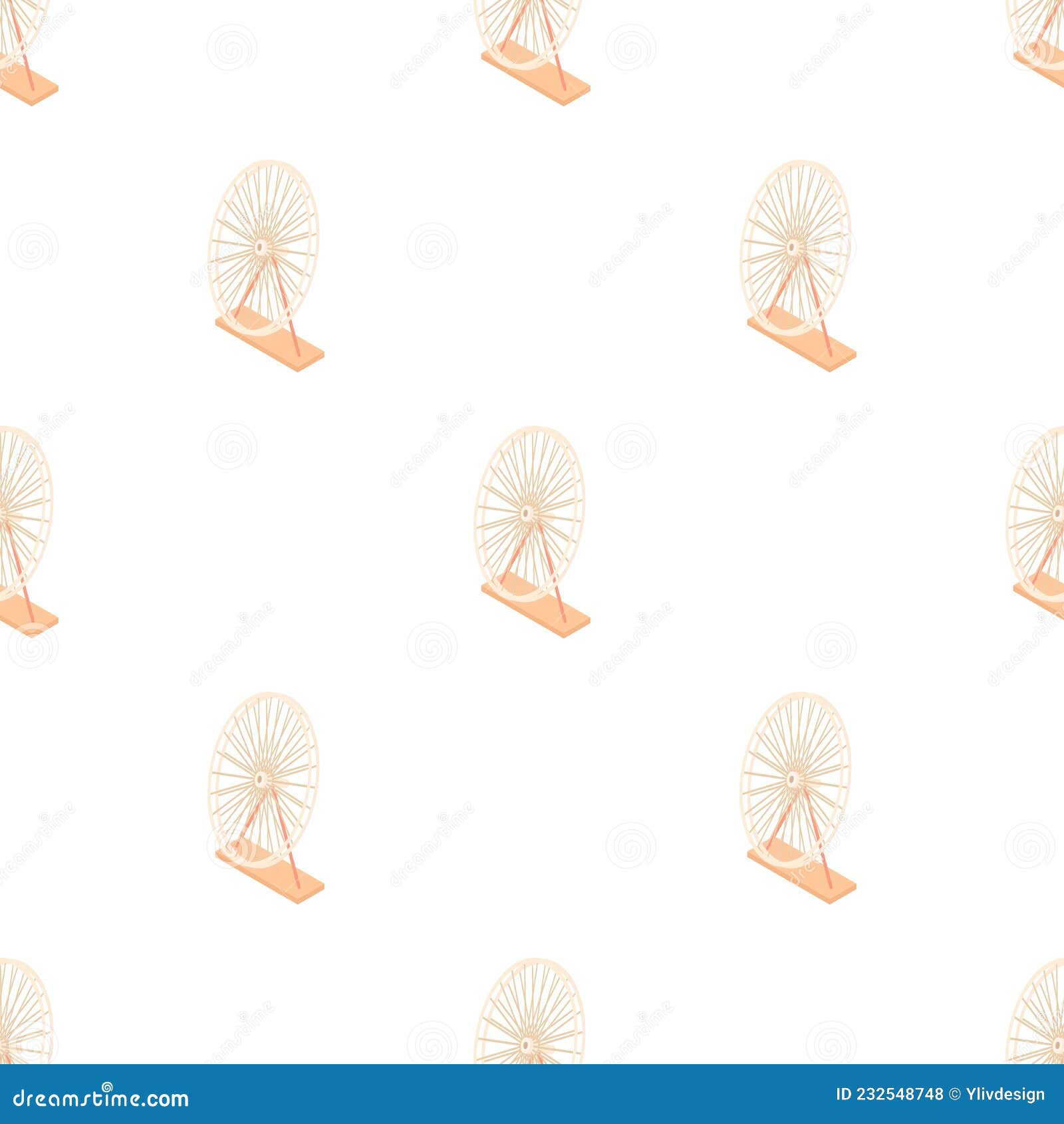 Ferris Wheel Pattern Seamless Vector Stock Vector - Illustration of ...