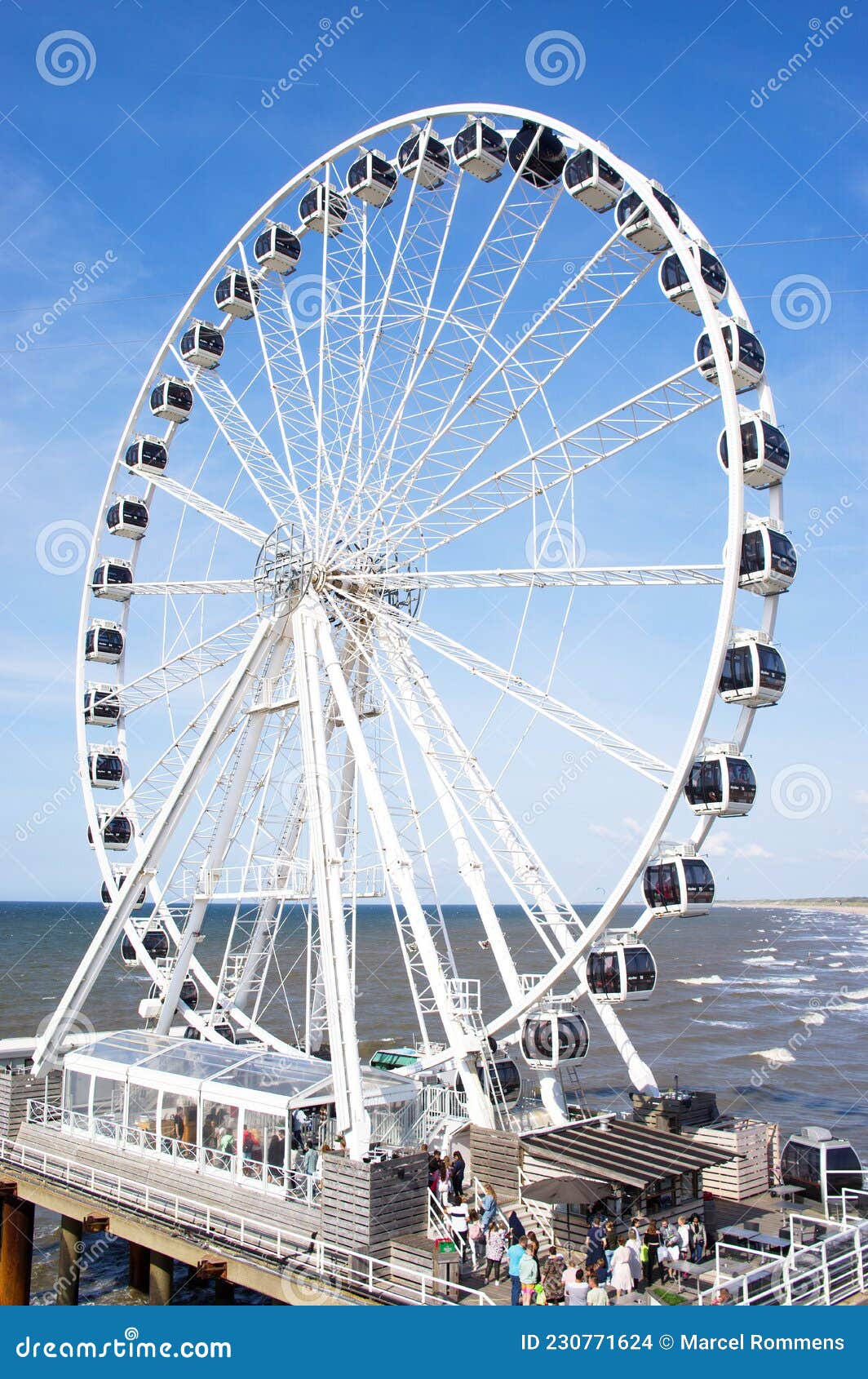 Ferris Wheel with People Waiting in a Queue Editorial Stock Image ...