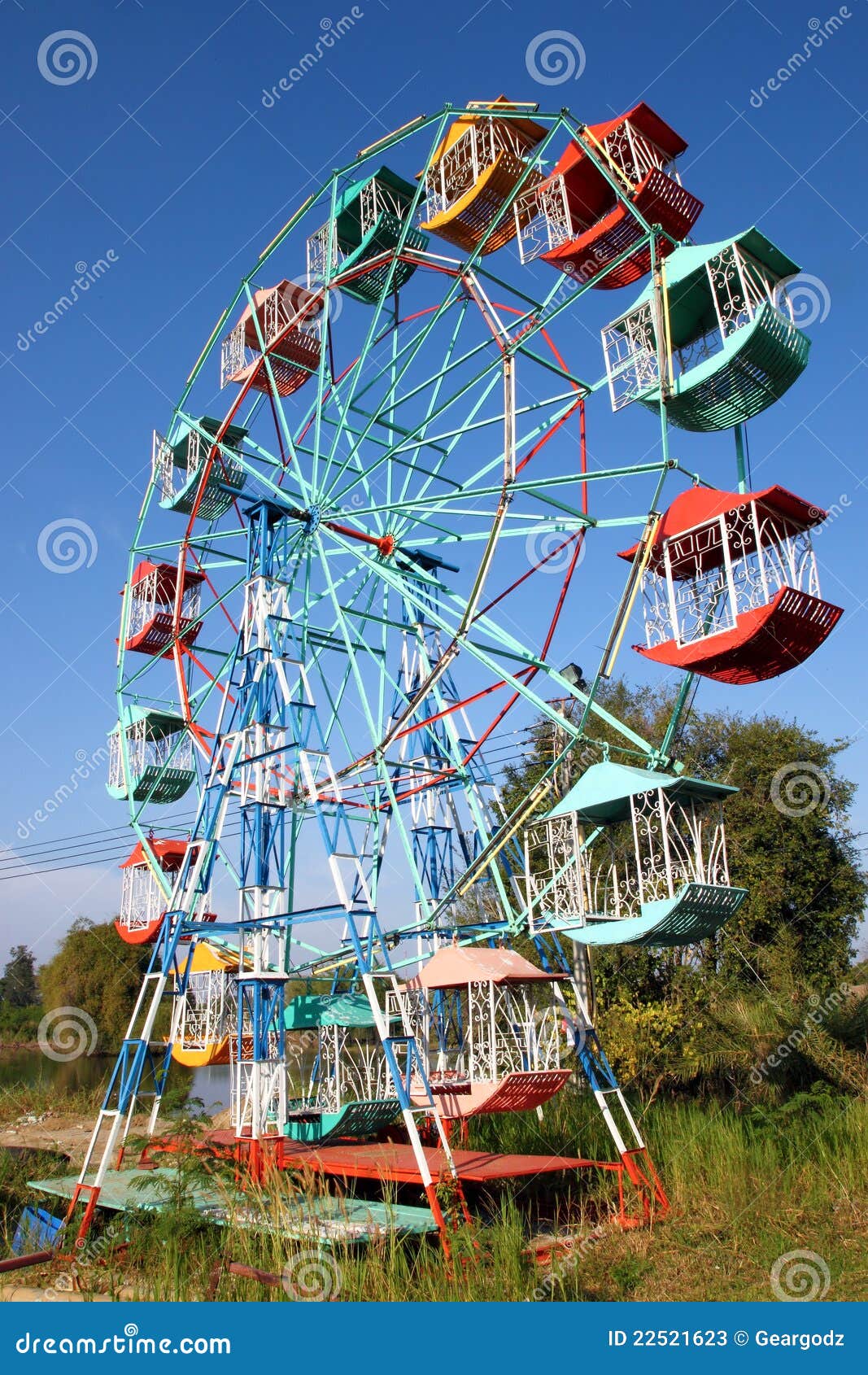 Ferris Wheel Player of the Fun Kids Stock Image - Image of high, park ...