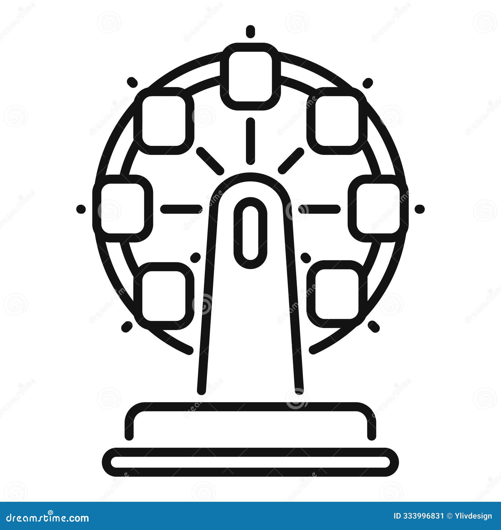 Ferris Wheel Standing on a Platform at an Amusement Park Stock ...