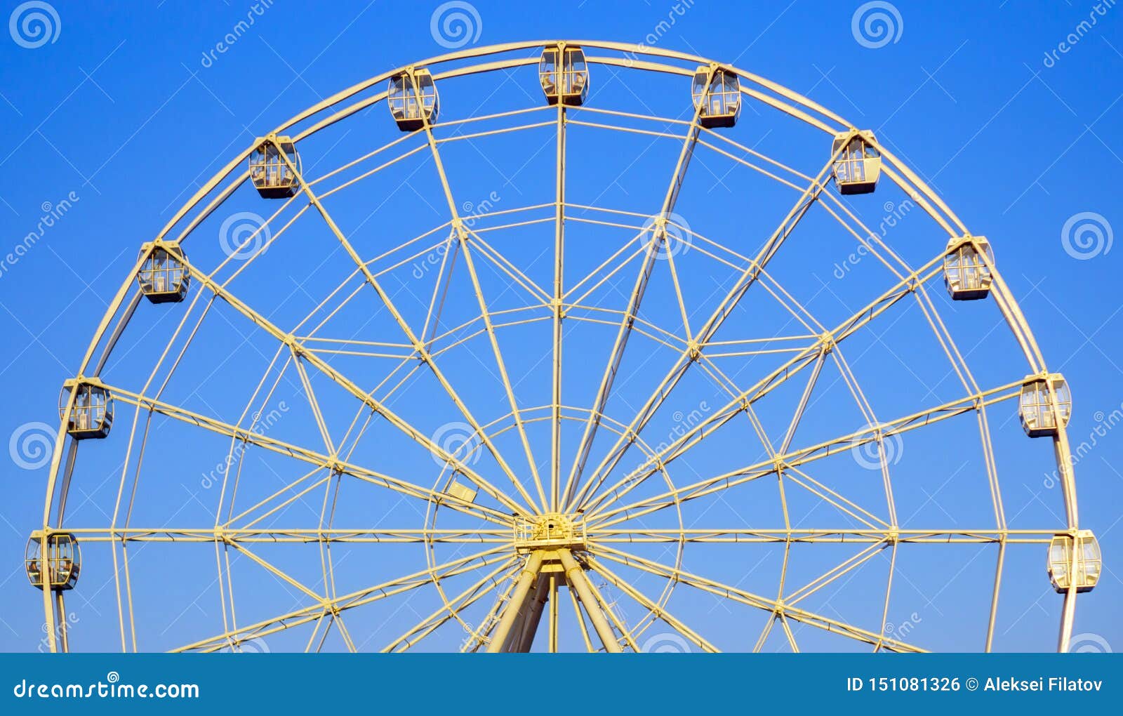 Ferris Wheel in Summer in the Blue Sky Stock Photo - Image of outdoor ...