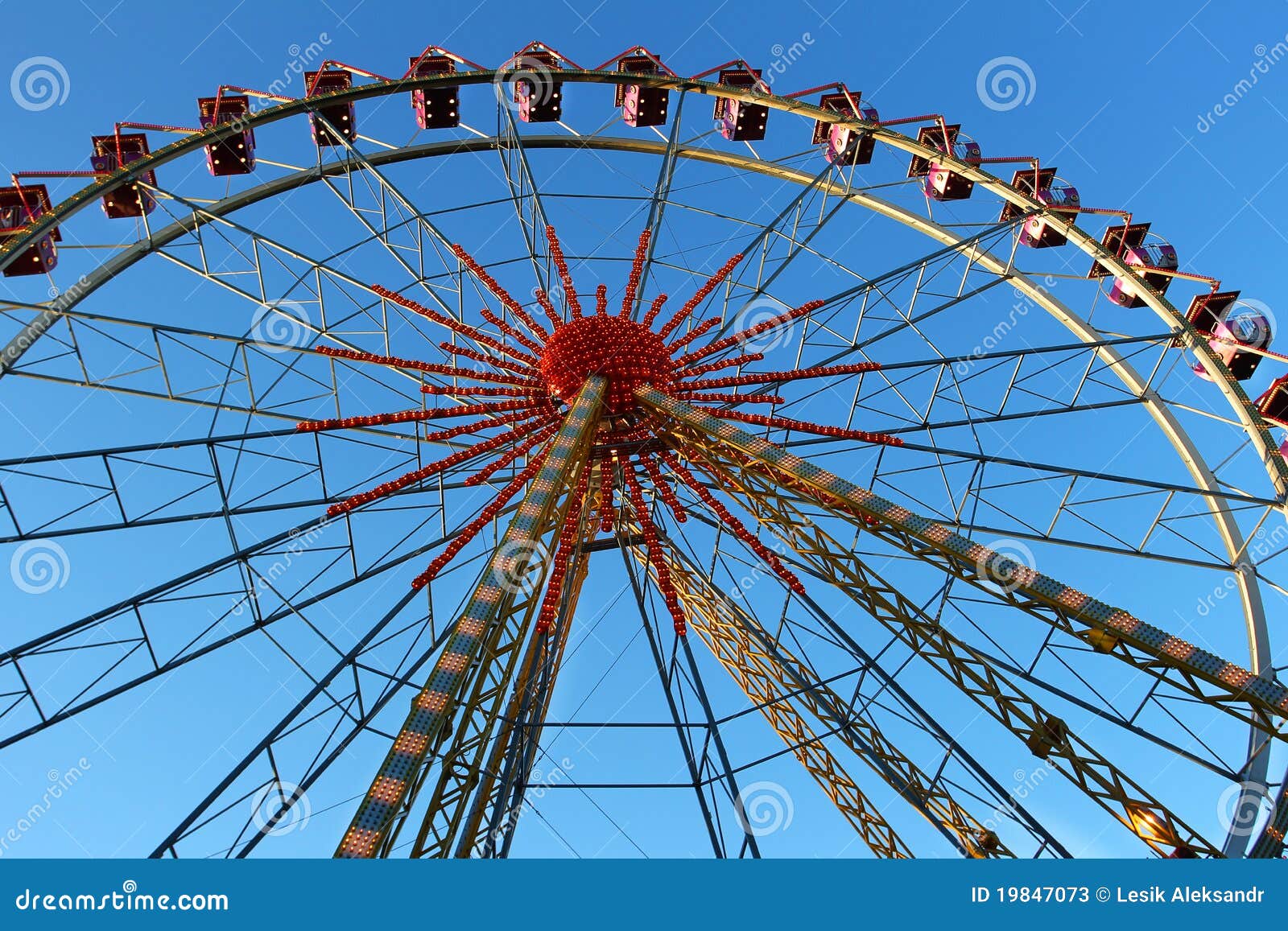 Ferris Wheel on a Sunny Day Stock Image - Image of design, circle: 19847073