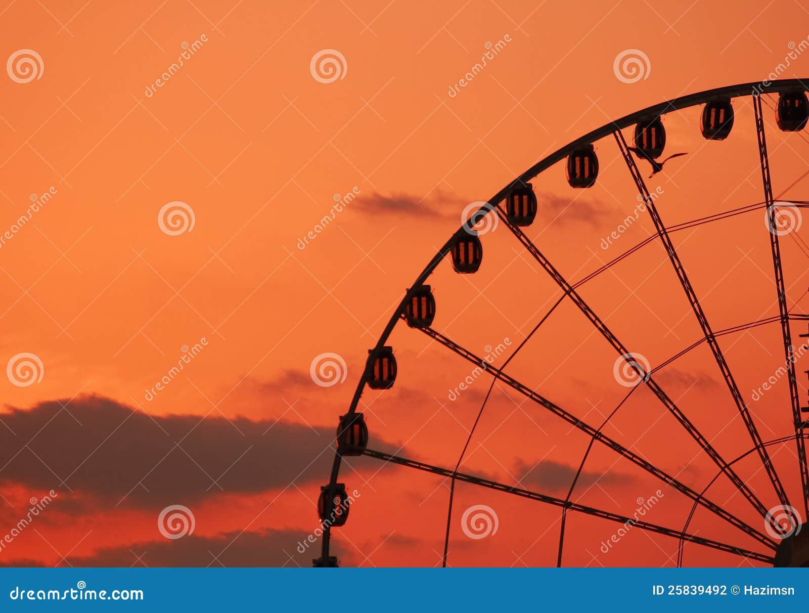 Ferris wheel at sunset stock photo. Image of background - 25839492