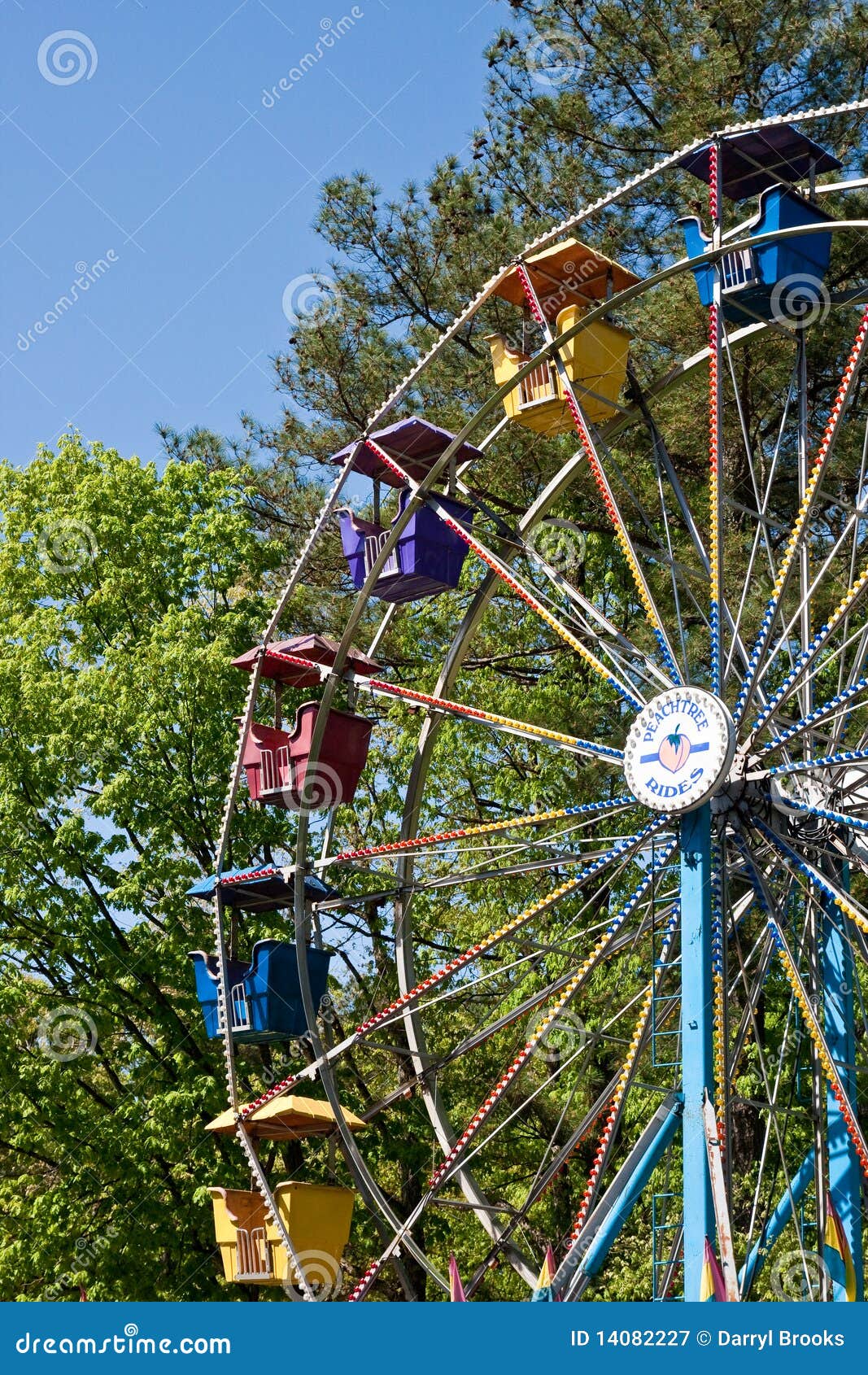 Ferris Wheel on Trees stock image. Image of colorful - 14082227