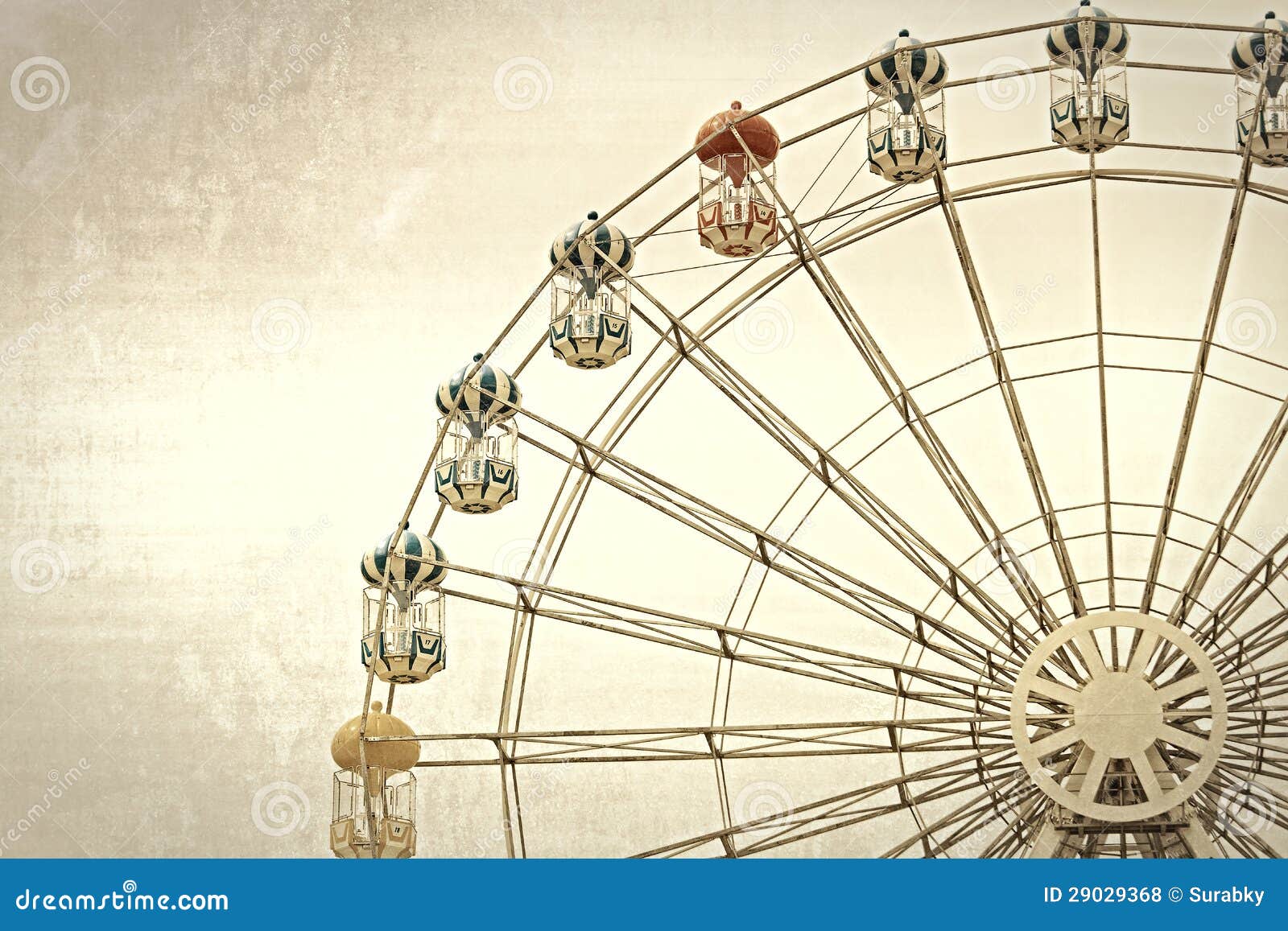 Ferris Wheel in Vintage Style Stock Photo - Image of festival, grunge ...