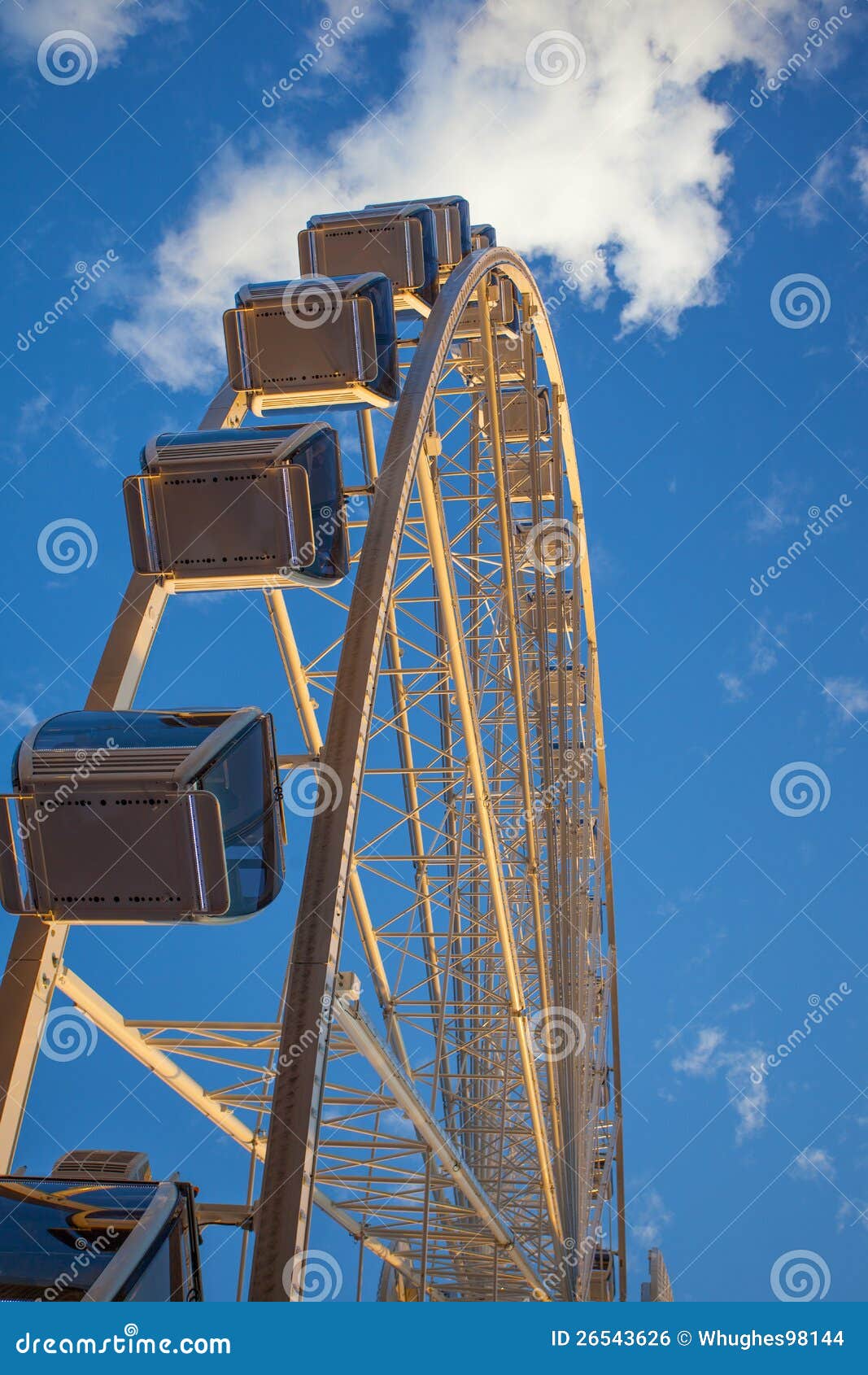 Ferris Wheel on the Water at Sunset Stock Photo - Image of fairground ...