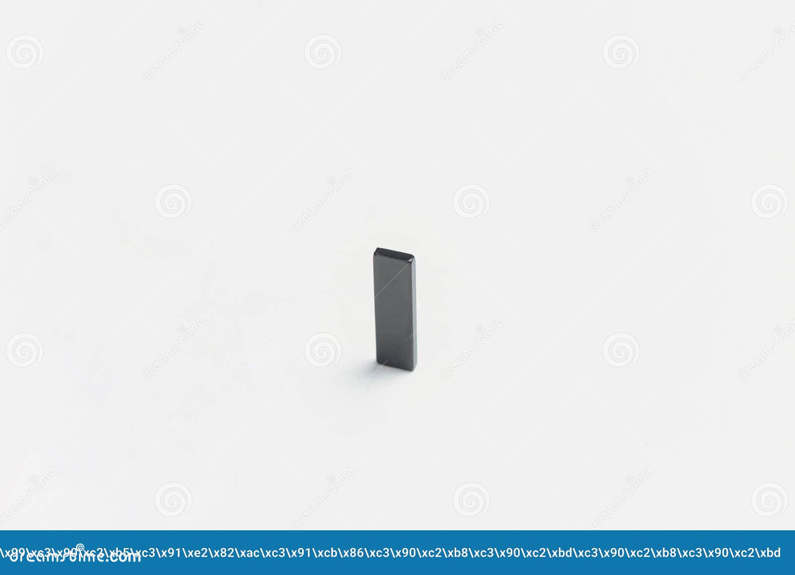 Ferrite Rectangular Magnet with North and South Pole Isolated on White ...