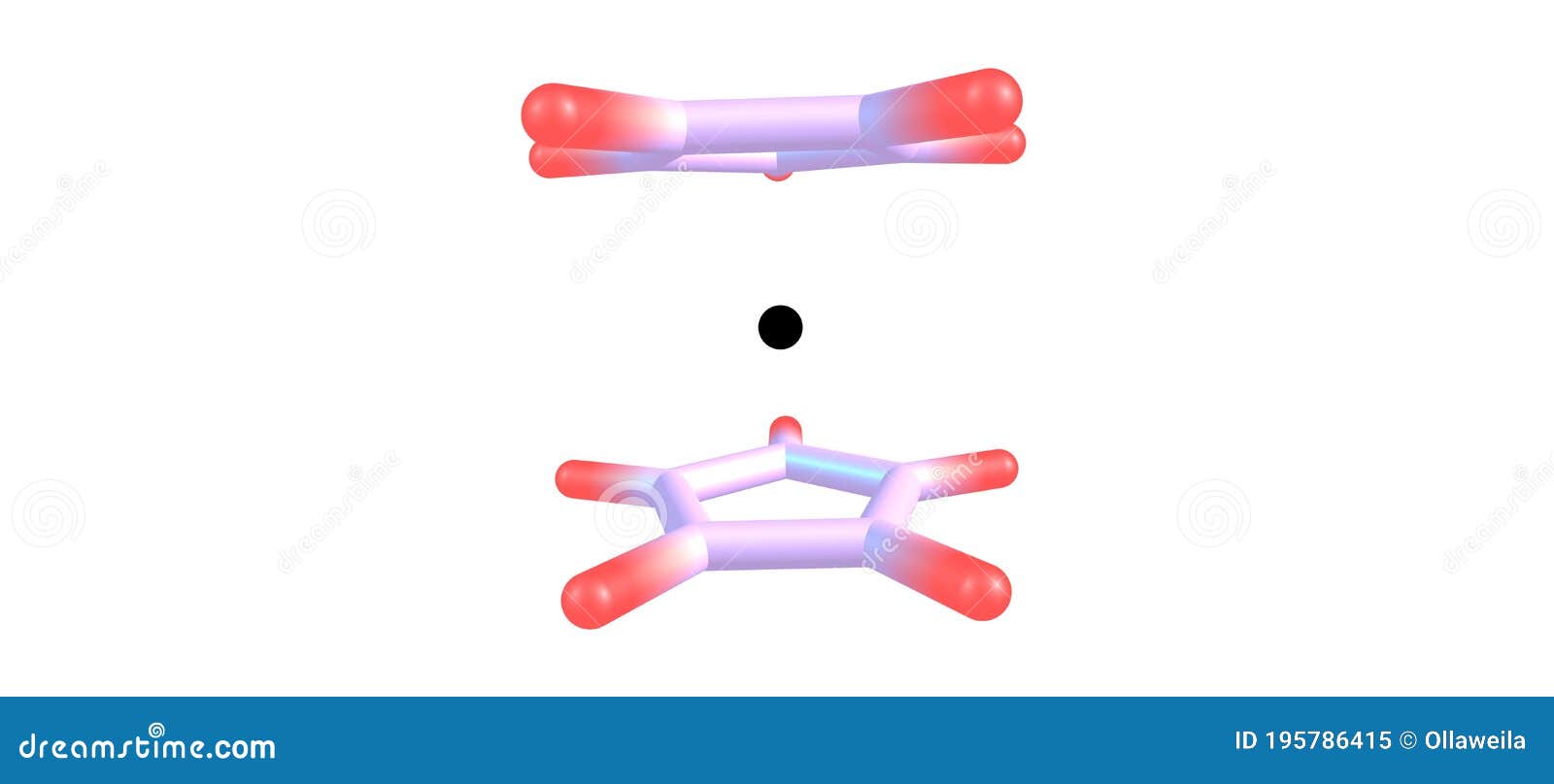 Ferrocene Molecular Structure Isolated on White Stock Illustration ...