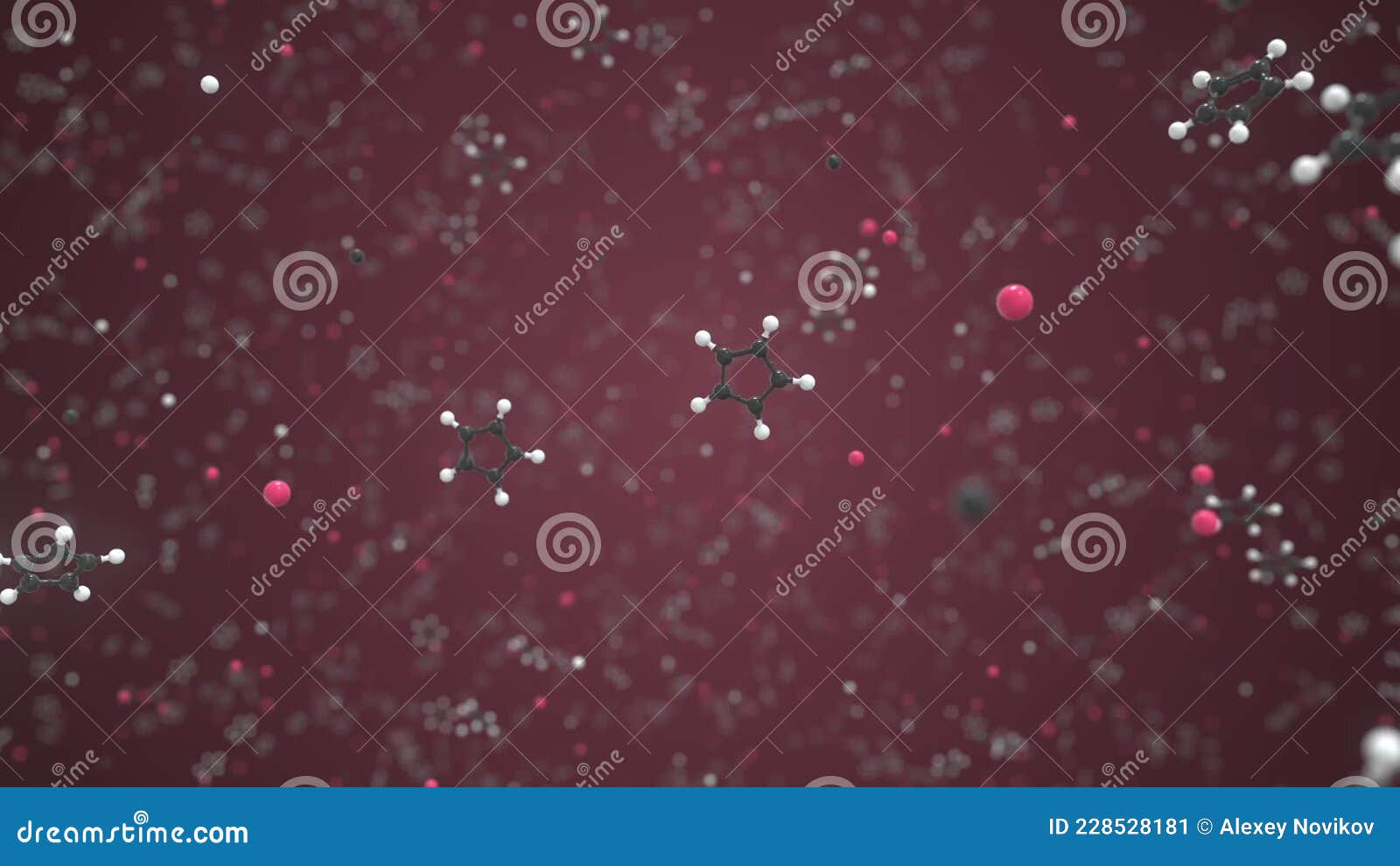 Ferrocene Molecule, Conceptual Molecular Model. Chemical Looping 3d ...