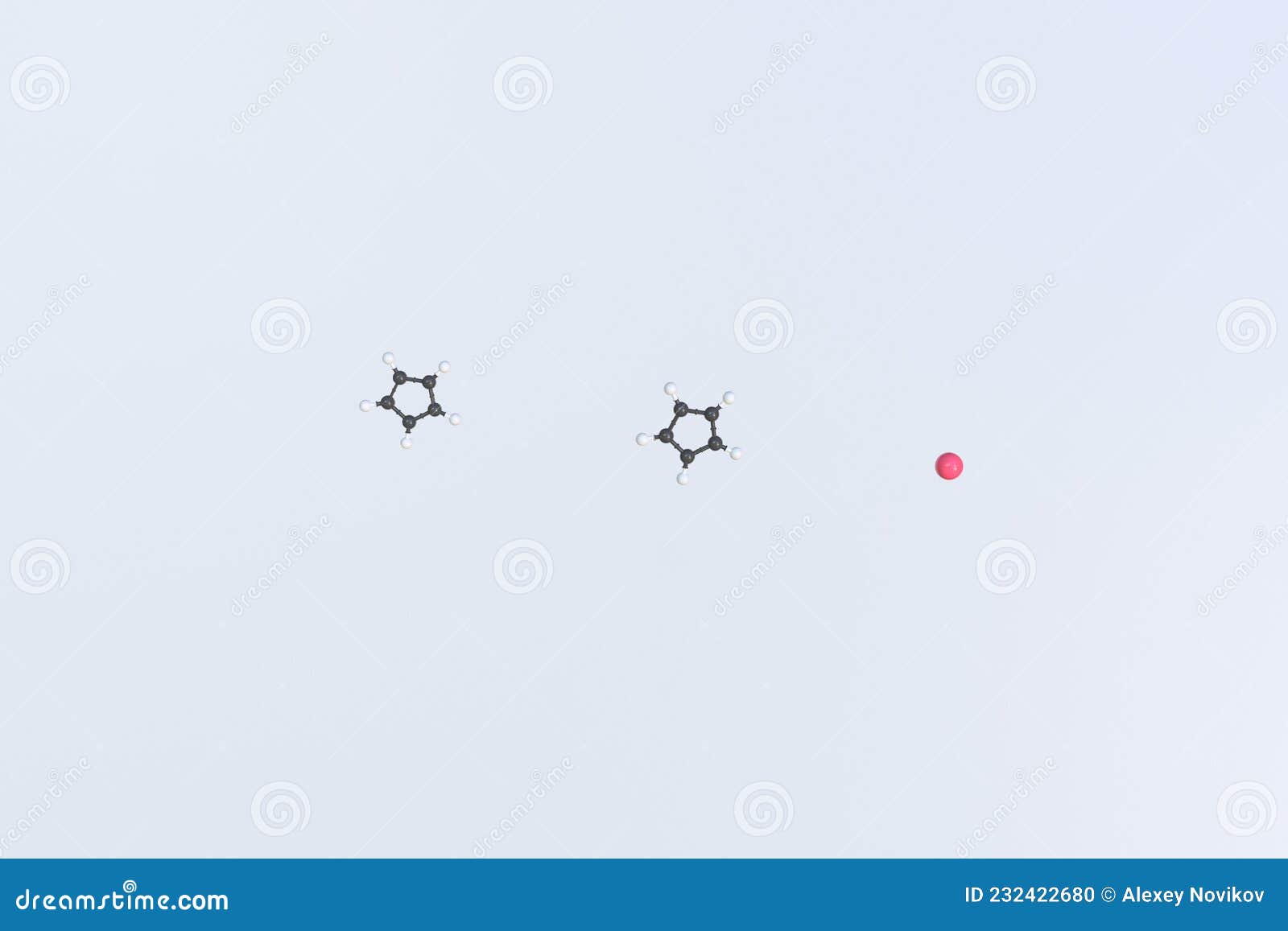 Ferrocene Molecule, Isolated Molecular Model. 3D Rendering Stock ...