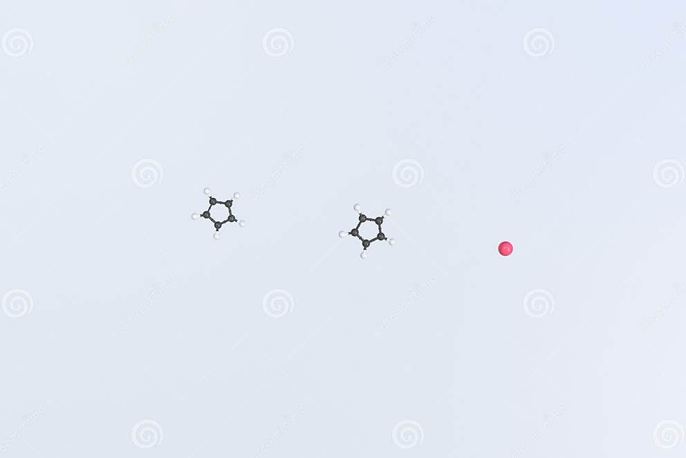 Ferrocene Molecule, Isolated Molecular Model. 3D Rendering Stock ...