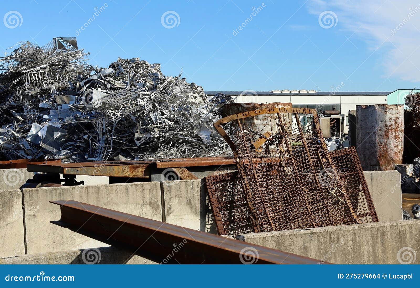 Ferrous Materials and Alluminium Scrap in the Recycling Center Stock ...