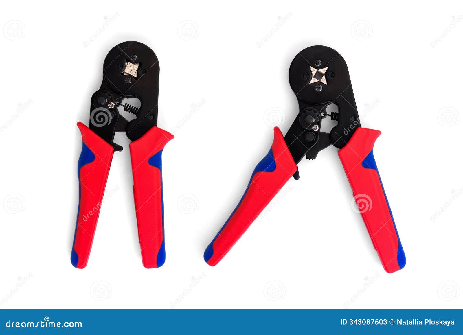 Ferrule Crimping Tool And Wiring Connectors Terminal Set Isolated On ...