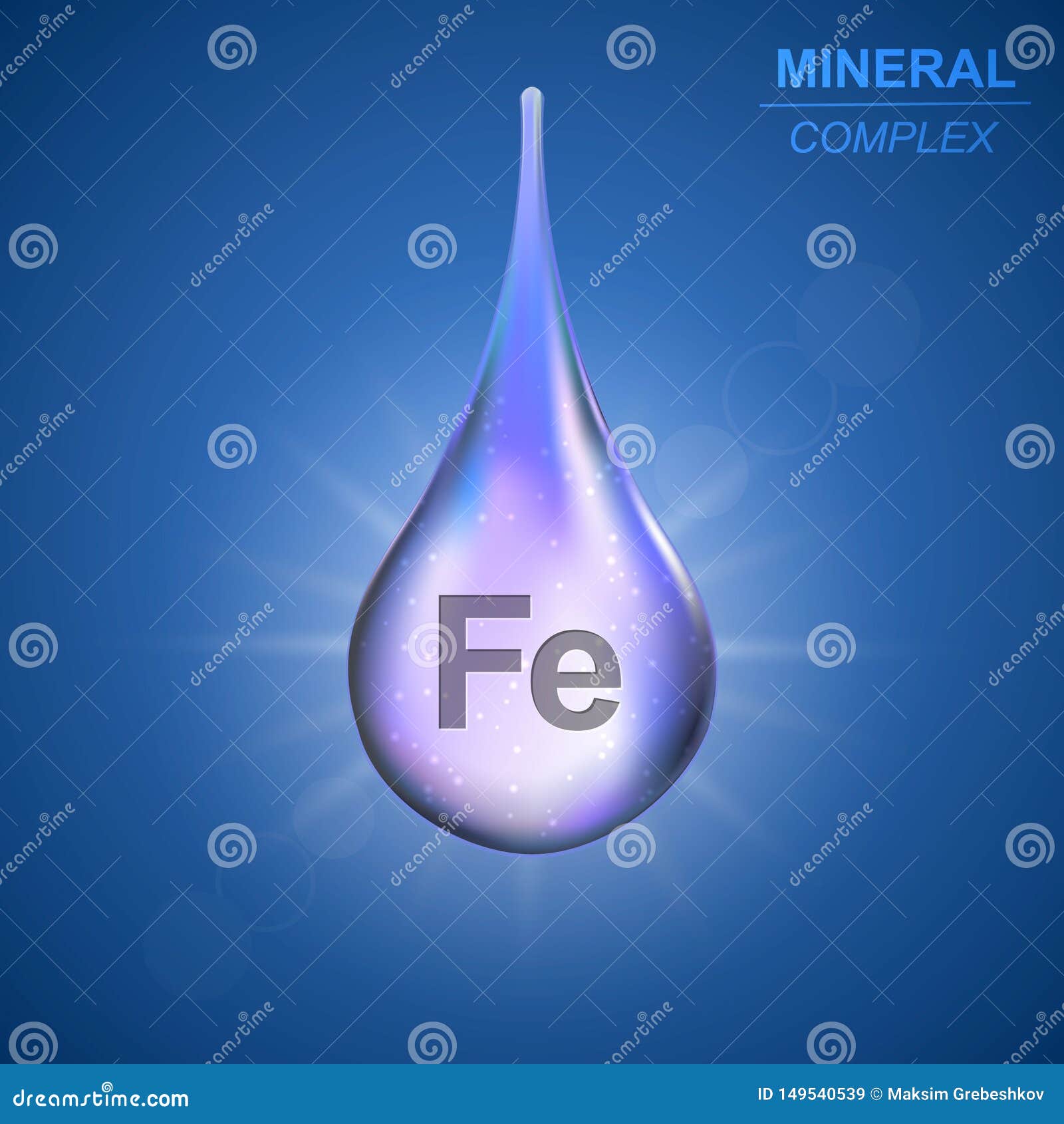 Ferrum Mineral Sign Isolated On Transparent Background Cartoon Vector ...