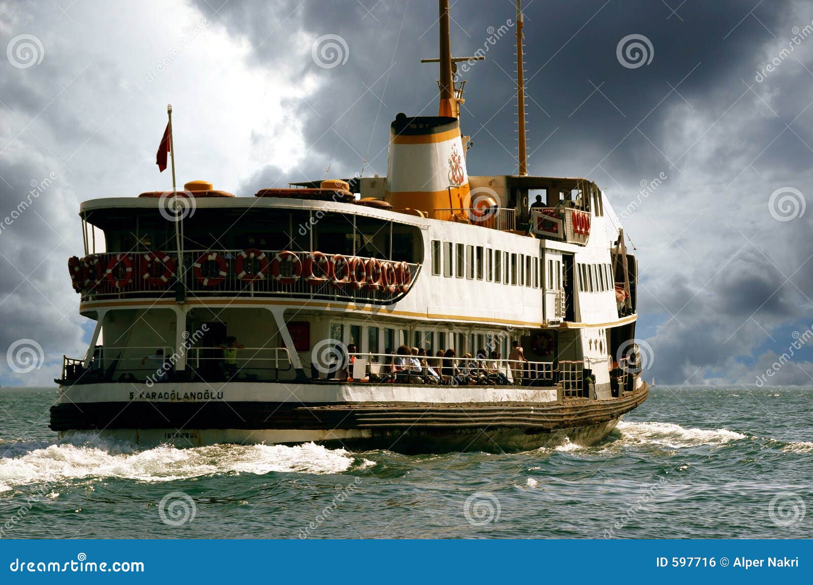 Ferry stock photo. Image of cruises, straits, ride, relaxation - 597716