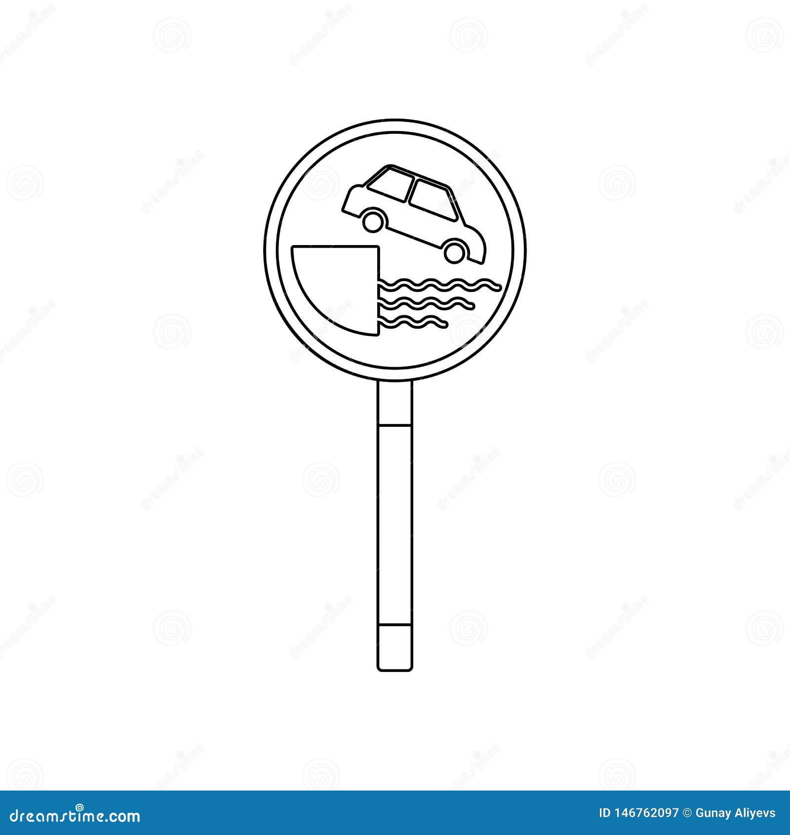 Ferry Berth Colored Icon. Simple Color Vector Of Road Signs And ...