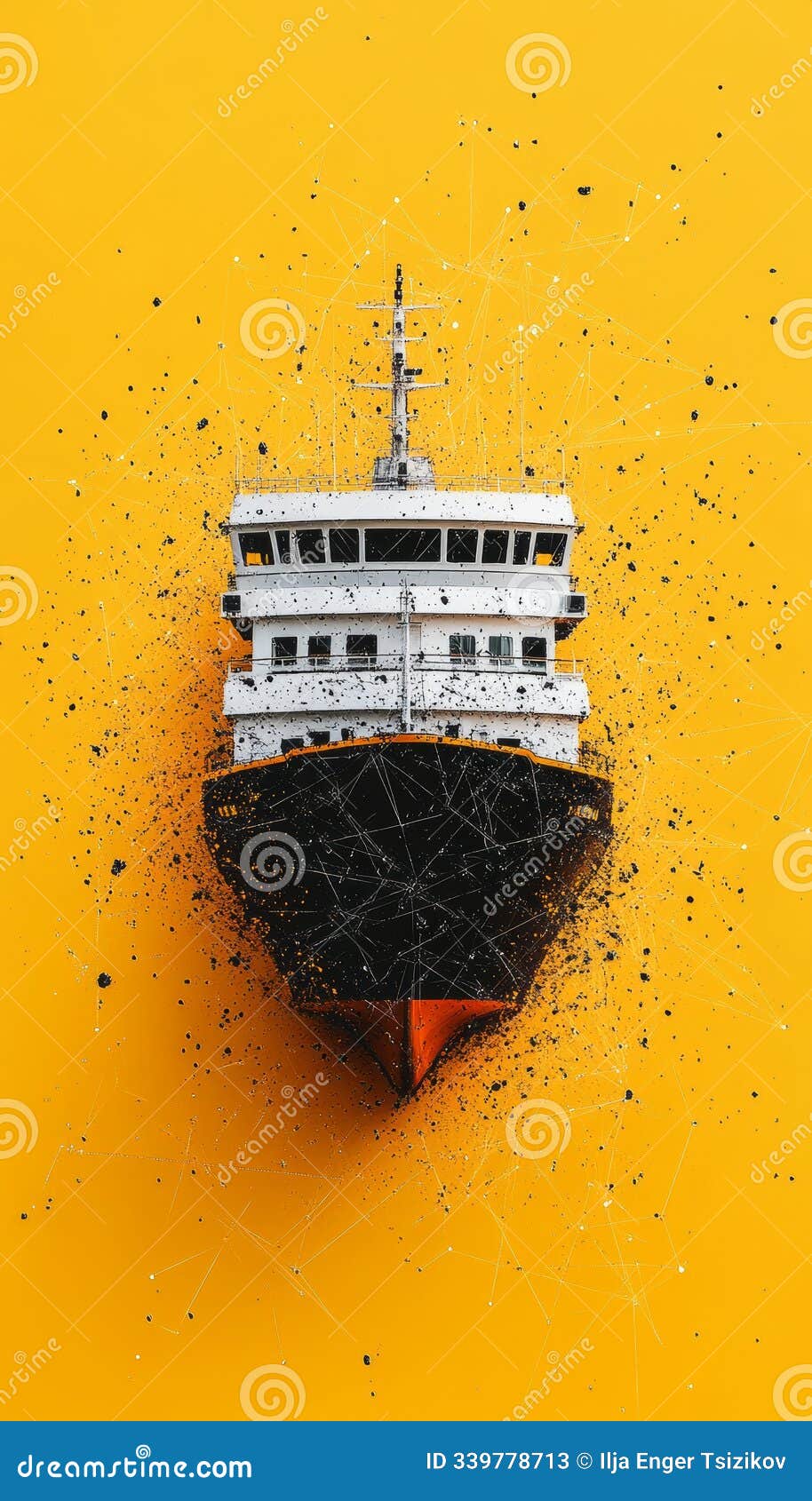 Triangles In Yellow And Orange Staggered In Rows Cartoon Vector ...