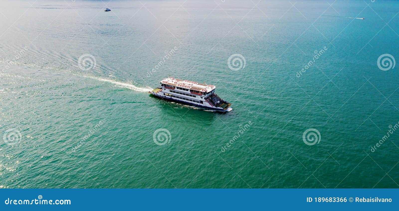Ferry boat - Aerial View stock photo. Image of summer - 189683366