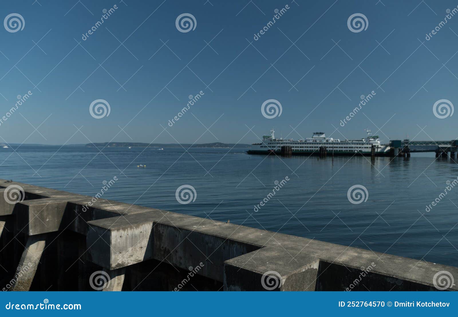 Ferry Boat Departing Edmonds Dock for Kingston - 2 Stock Photo - Image ...