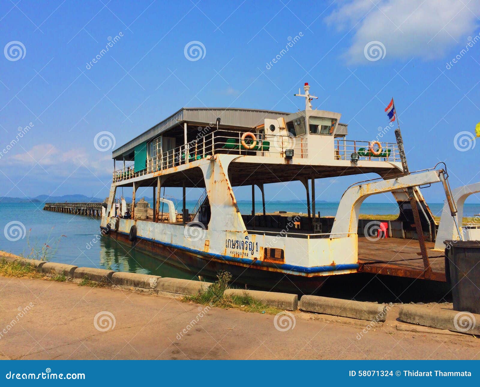 Ferry boat editorial stock image. Image of port, resort - 58071324