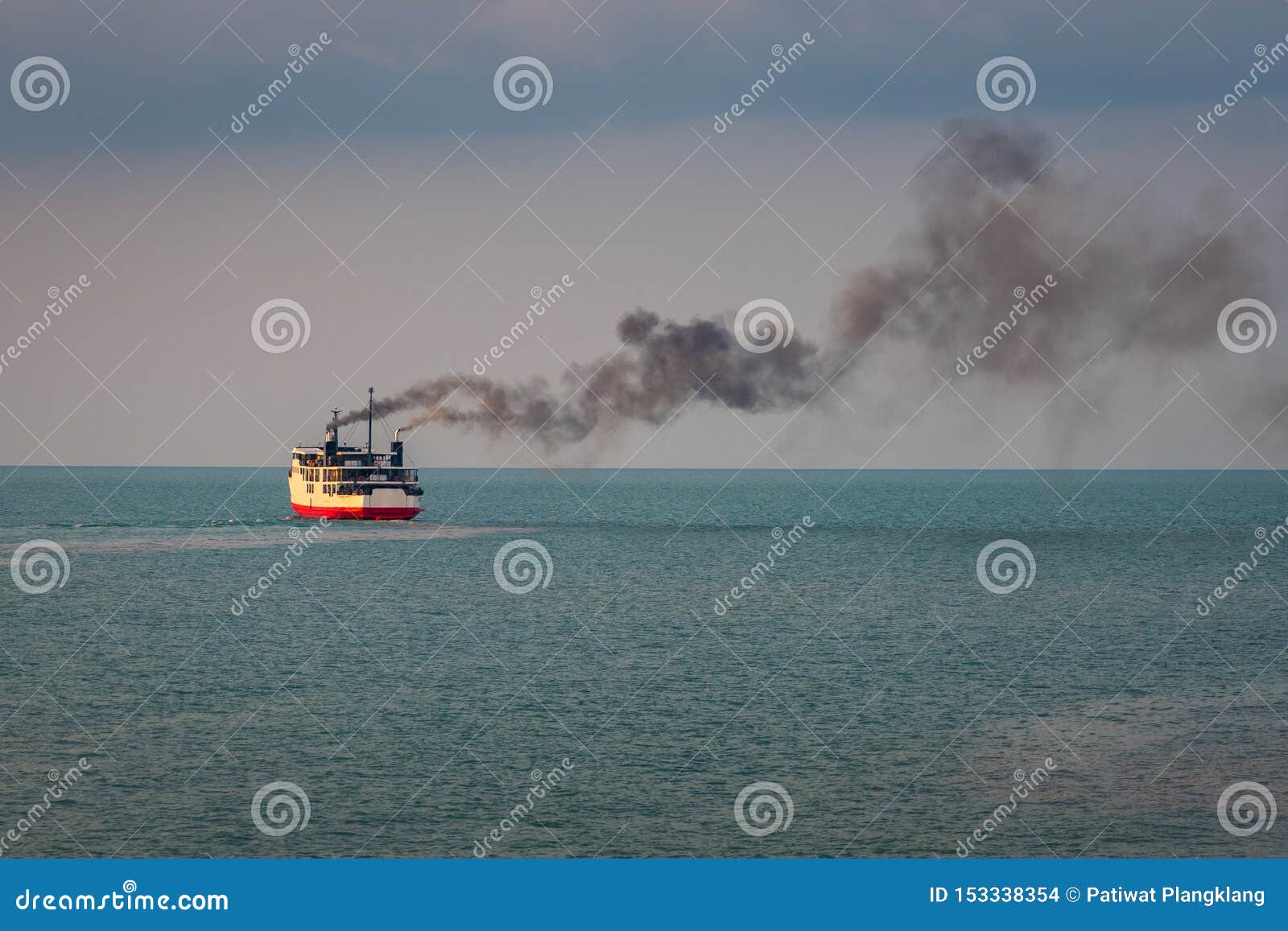 Ferry boat on the ocean stock photo. Image of ship, journey - 153338354