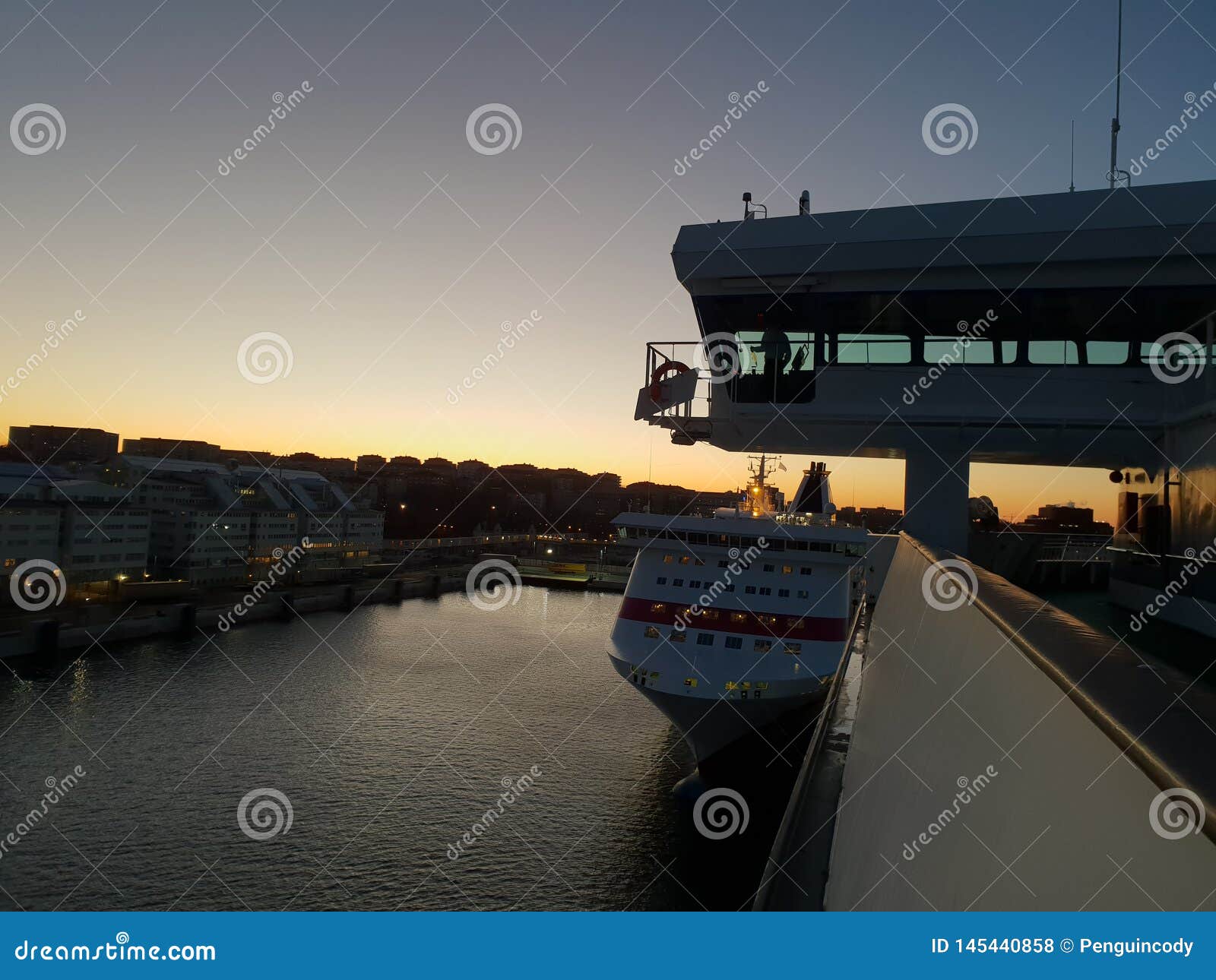 Ferry boat in the port stock photo. Image of ship, boat - 145440858
