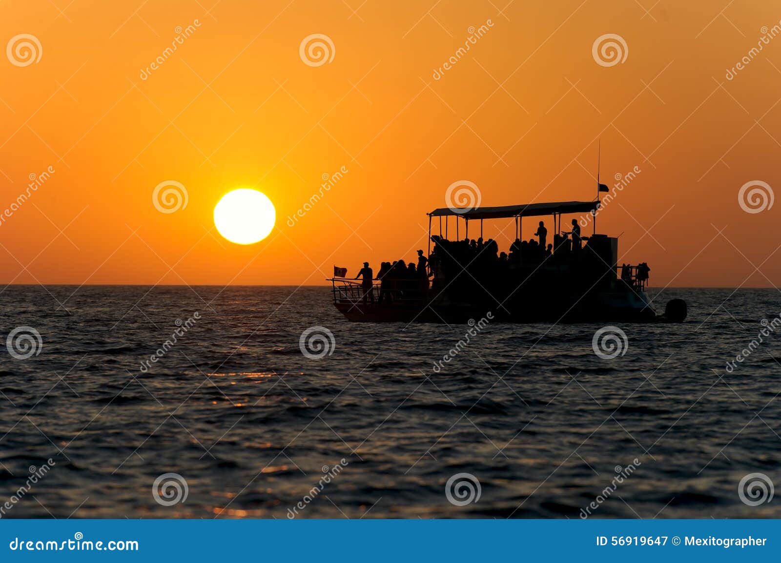 Ferry Boat Sunset stock image. Image of boating, people - 56919647
