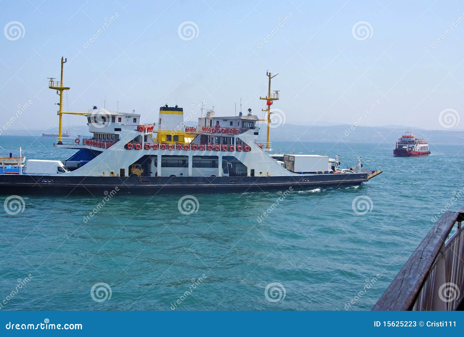 Ferry boat traffic stock image. Image of channel, dock - 15625223