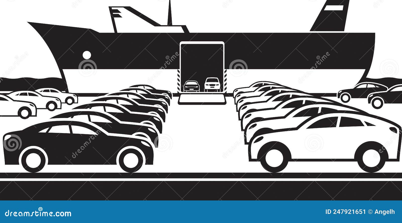 Old Ferry Boat Cartoon Vector Clipart | CartoonDealer.com #41776305