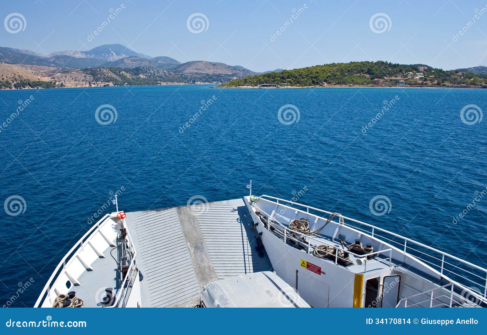 Ferry boat stock photo. Image of crystal, sailing, water - 34170814