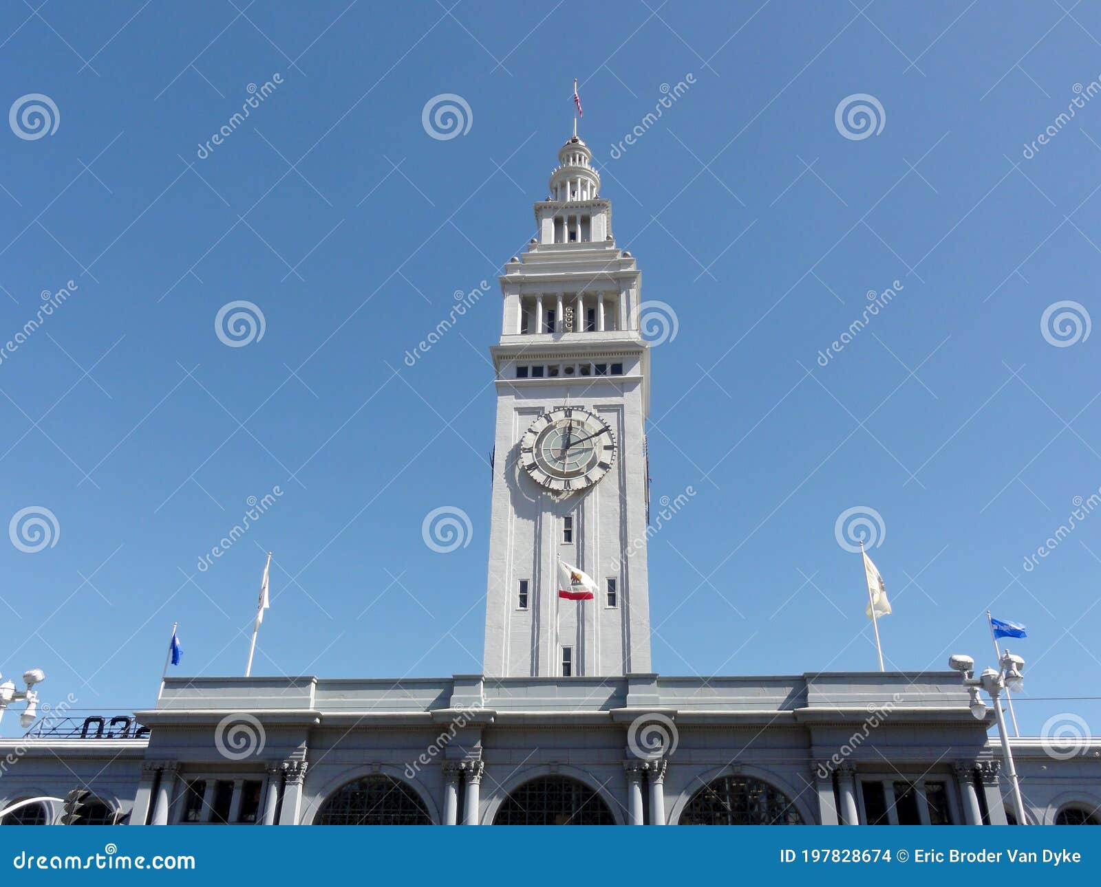 Ferry Building Clock Tower stock photo. Image of city - 197828674