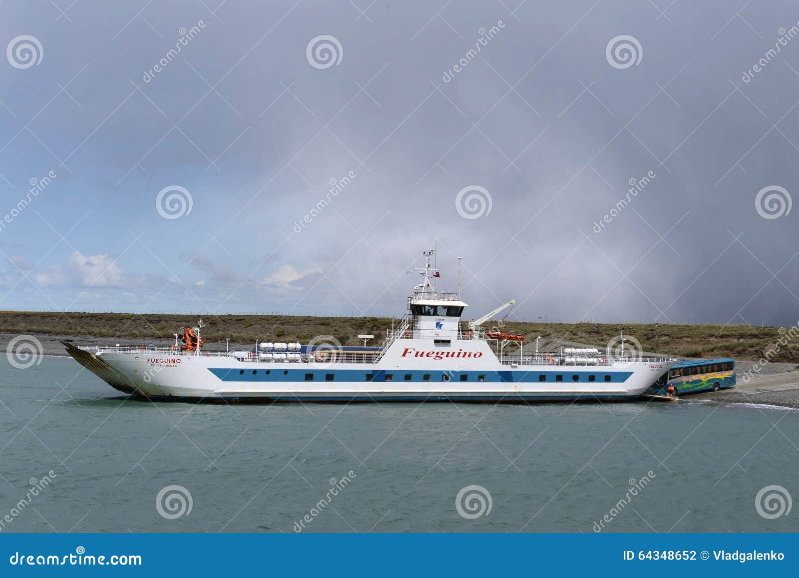 Ferry Crossing in the Magellan Strait. Editorial Photography - Image of ...