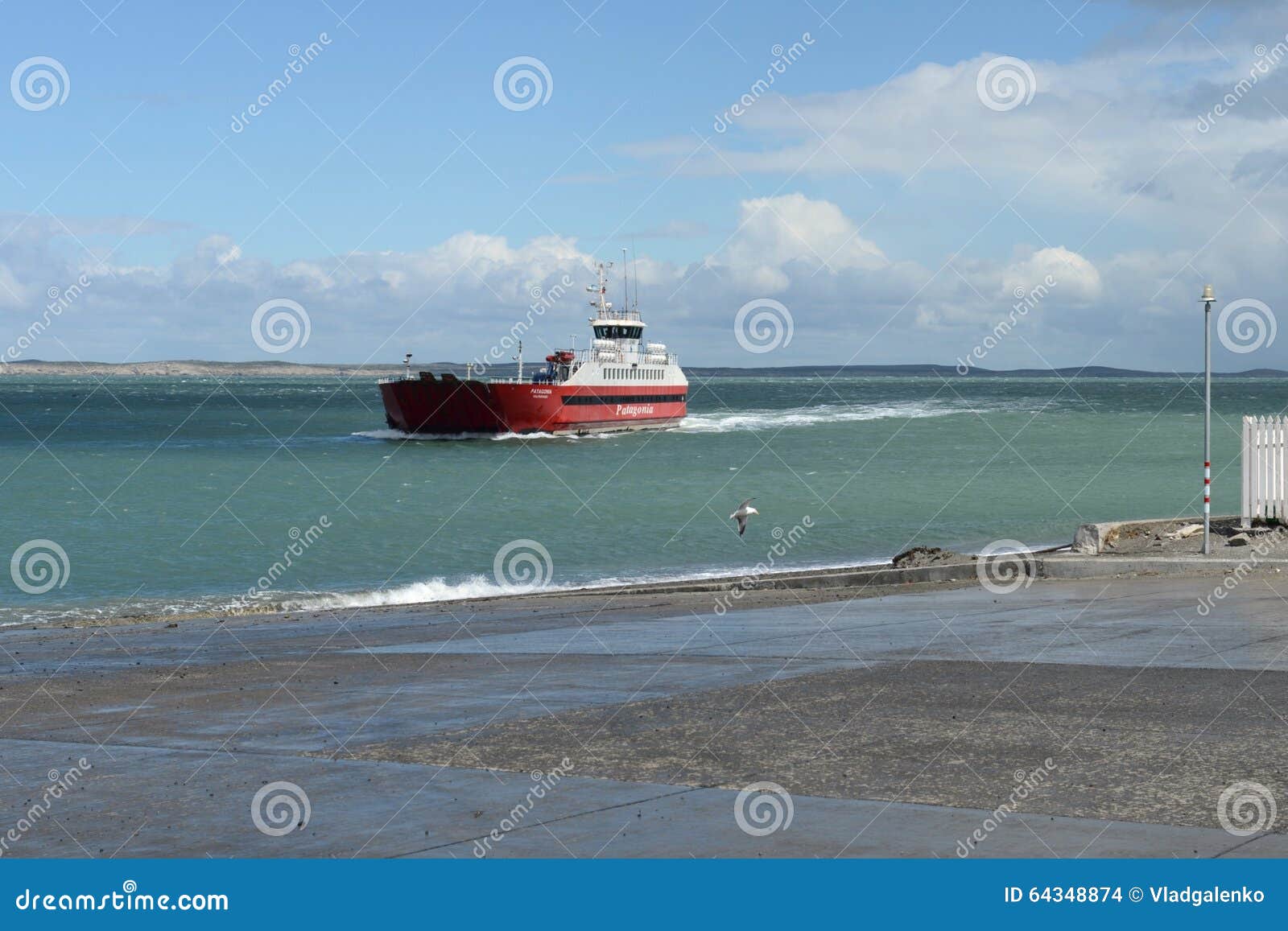Ferry Crossing in the Magellan Strait. Editorial Stock Image - Image of ...