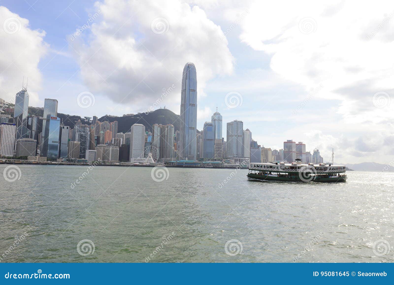 Ferry Crossing Victoria Harbor from TST Editorial Image - Image of ...