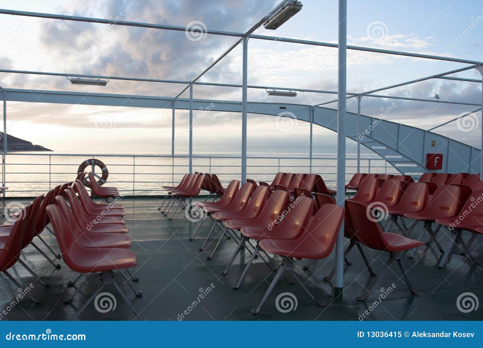 Ferry deck stock image. Image of boat, clouds, holiday - 13036415