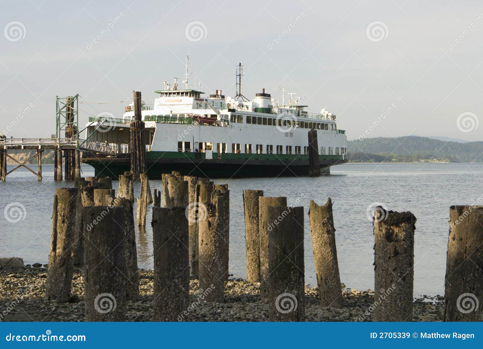 Ferry at the Dock stock image. Image of ship, boat, pier - 2705339