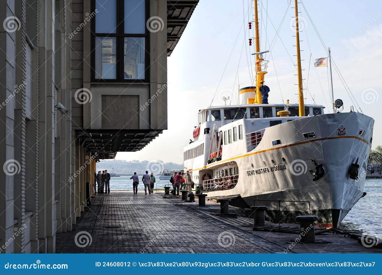 Ferry Docked at Kadikoy Pier, Istanbul, Turkey Editorial Photography ...