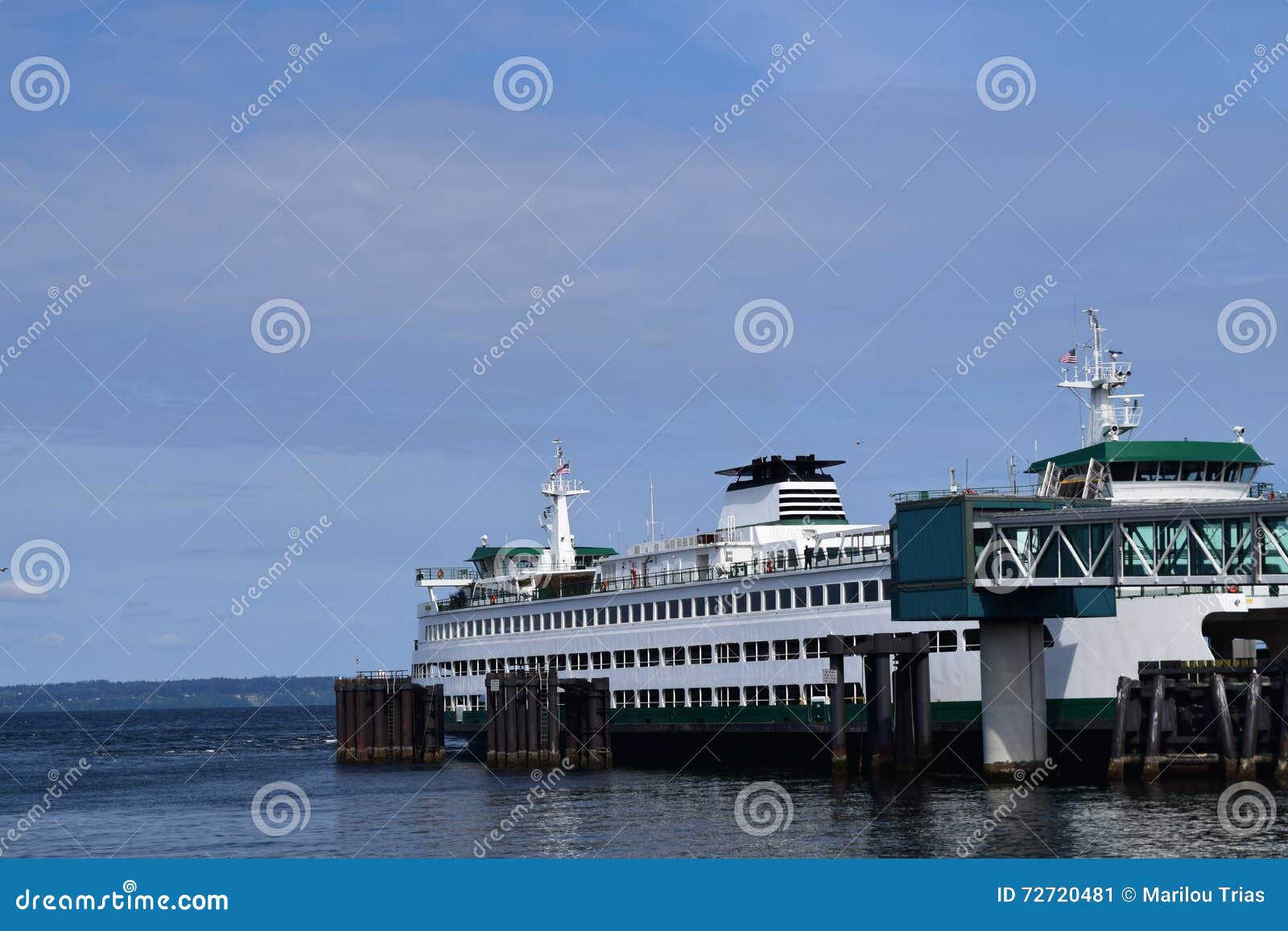 Ferry Docking stock image. Image of port, docks, edmonds - 72720481