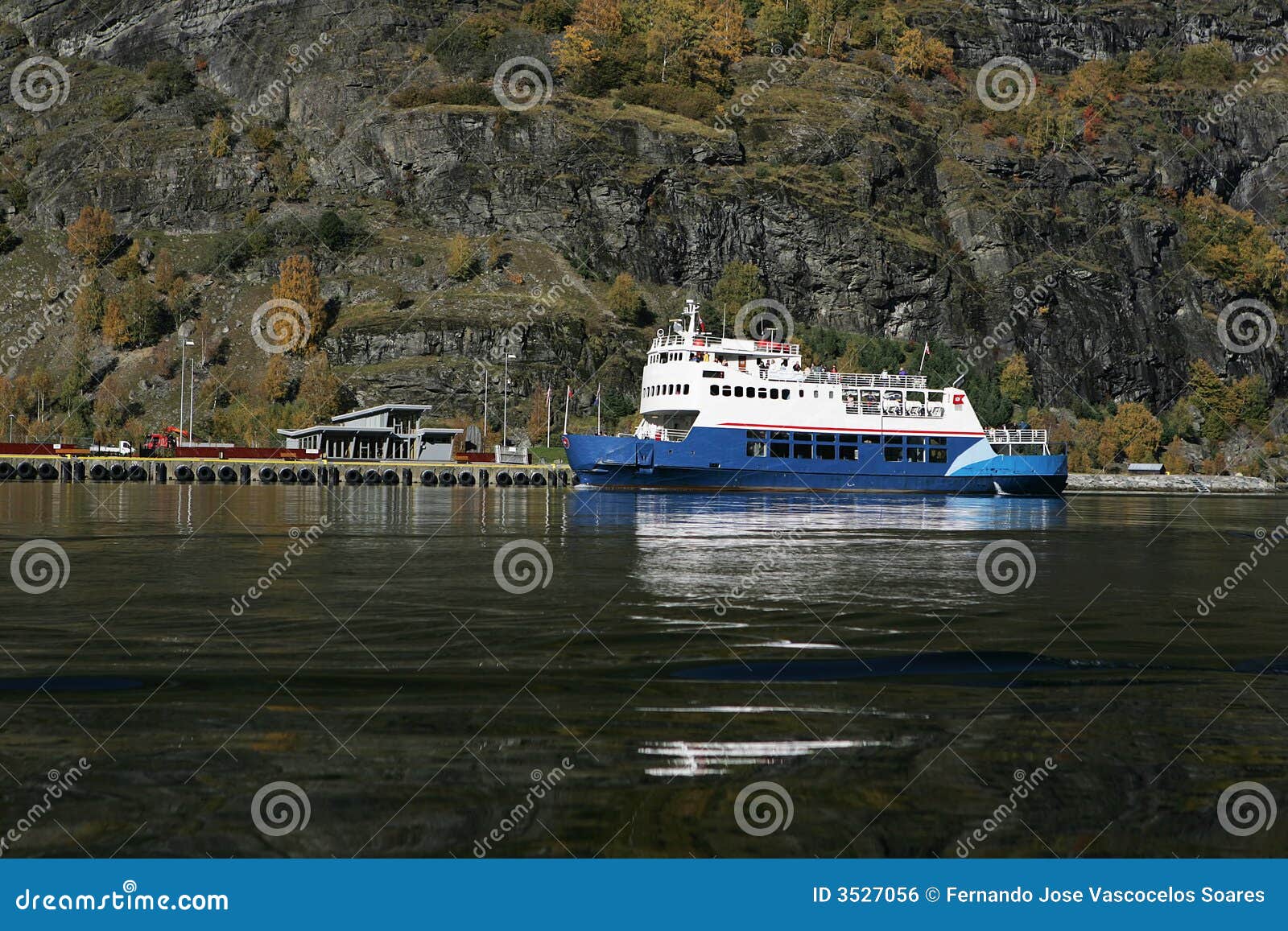 Ferry at flam stock photo. Image of tourism, ship, fjord - 3527056