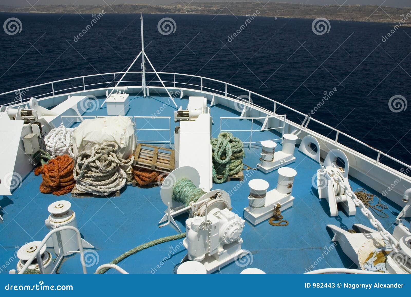 Ferry foredeck stock image. Image of line, sheet, grey - 982443