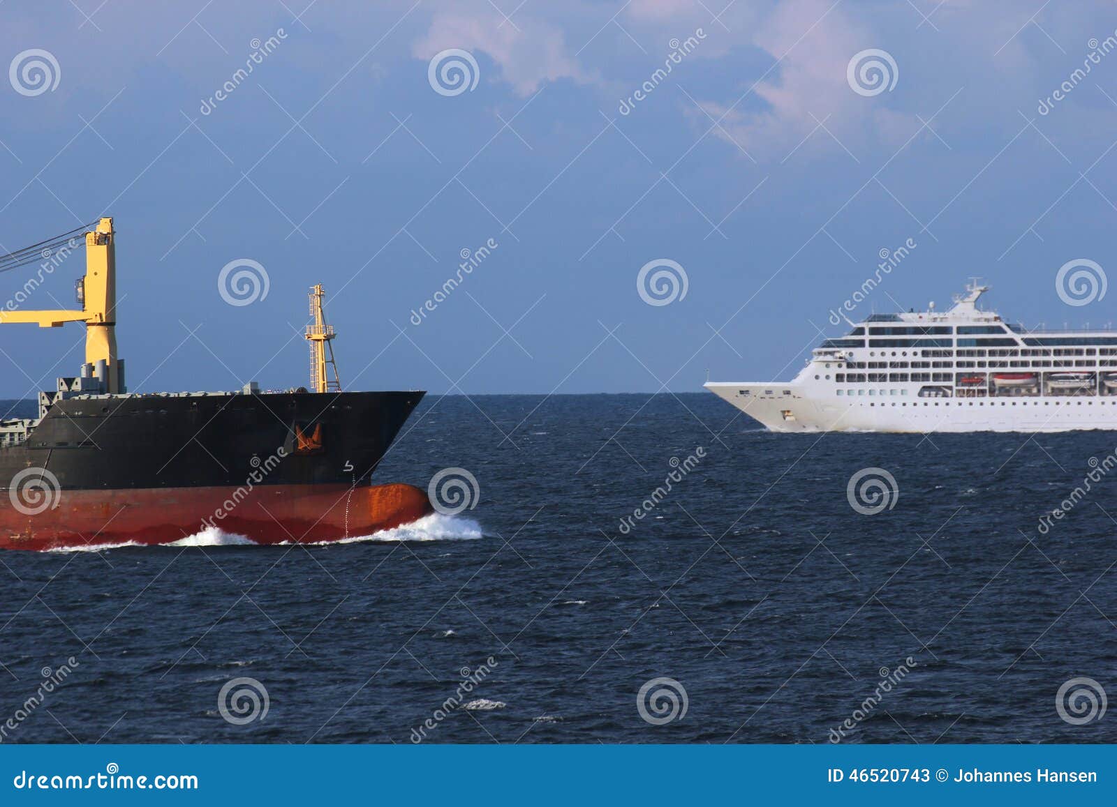 Ferry and Freight Ship stock image. Image of face, horizontal - 46520743