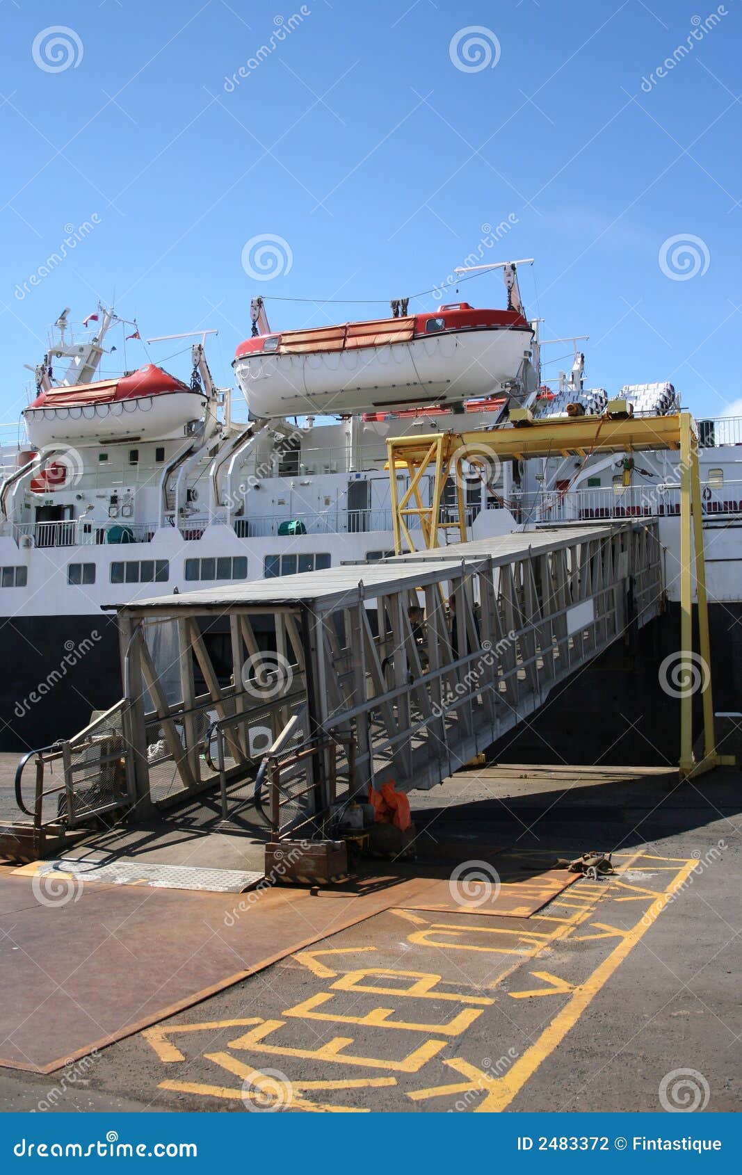 Ferry with gangway stock photo. Image of craft, boat, ship - 2483372