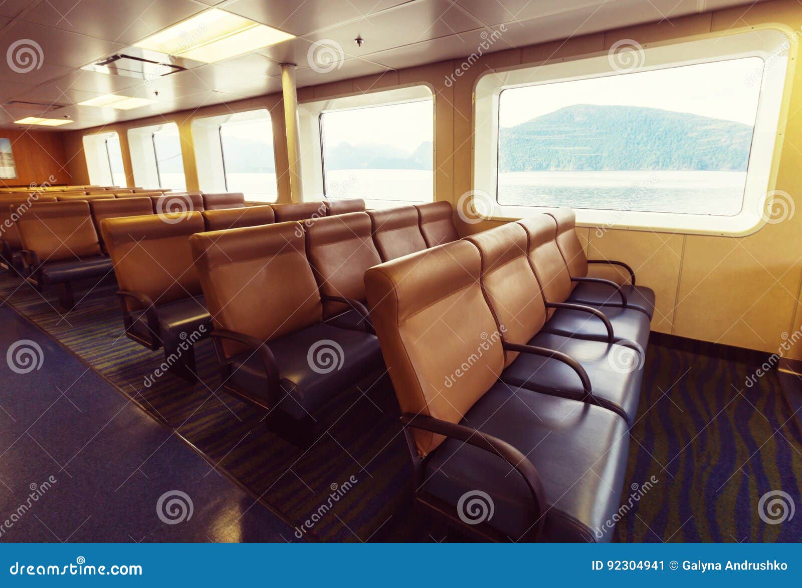Ferry inside stock image. Image of interior, modern, room - 92304941