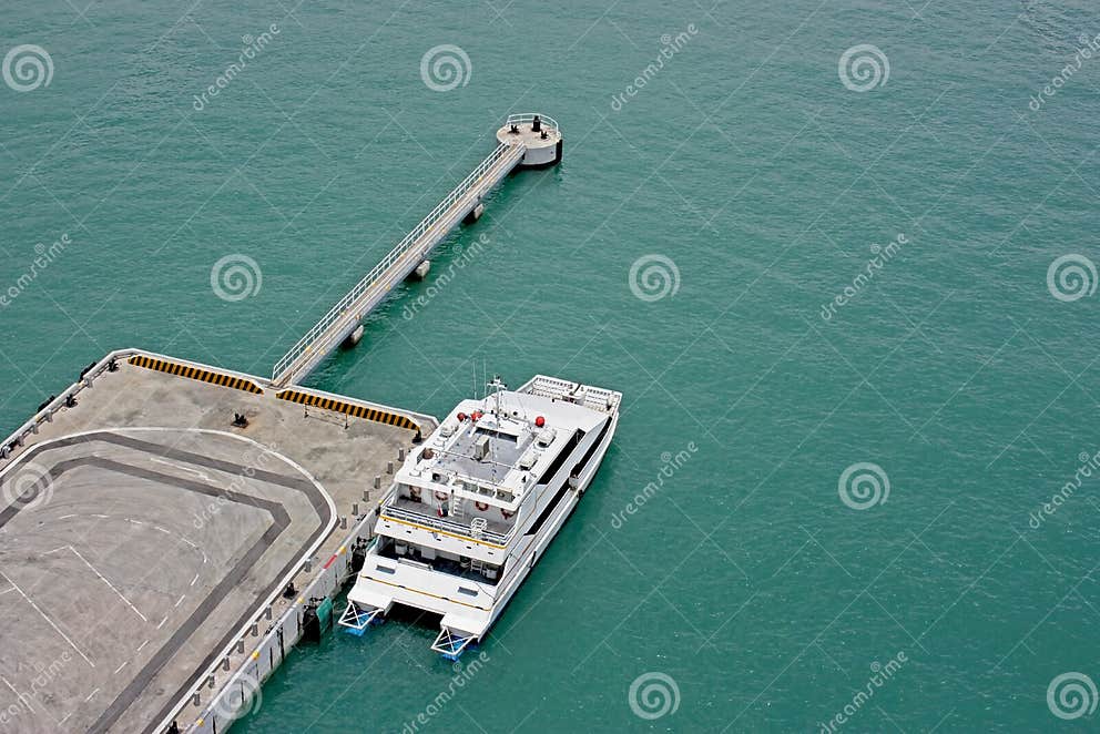 Ferry at Jetty stock image. Image of helicopter, cruise - 6179861