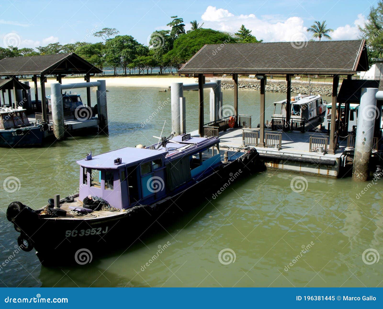 Ferry at a Jetty at Changi Point Ferry Terminal, Singapore Editorial ...
