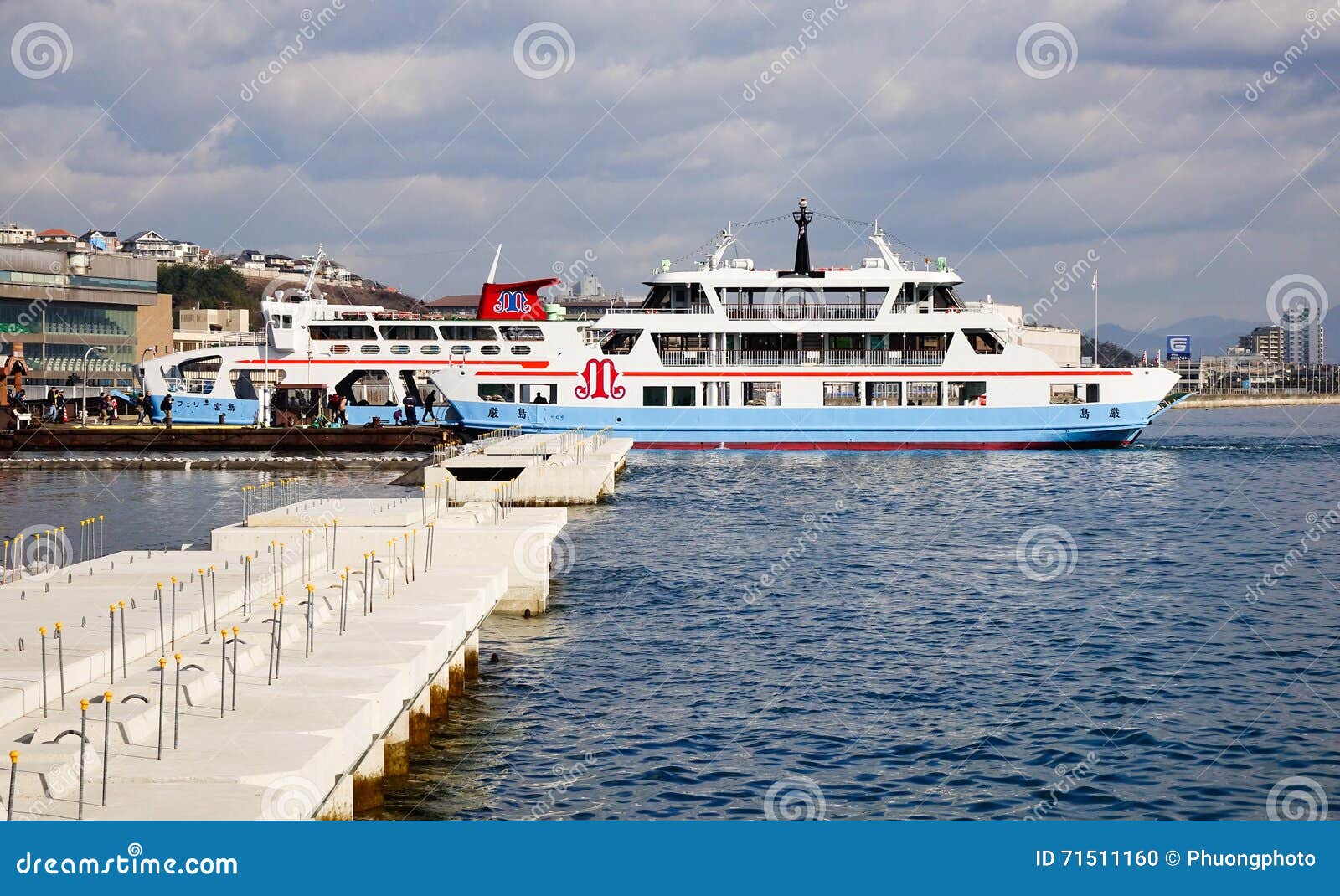 The Ferry at Miyajima Jetty in Hiroshima, Japan Editorial Image - Image ...