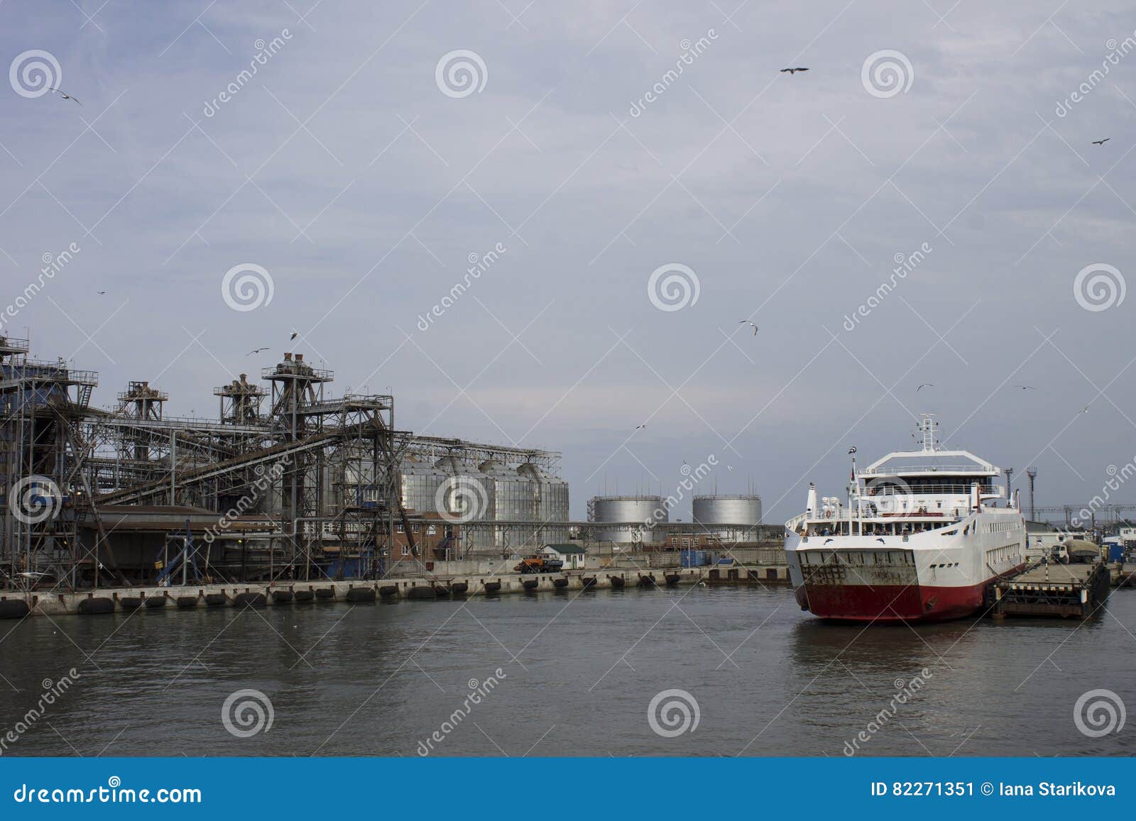 Ferry is in Port on the Kerch. Crimea Editorial Photo - Image of ...