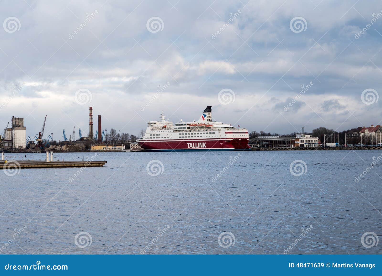 Ferry in the port editorial stock image. Image of delivering - 48471639